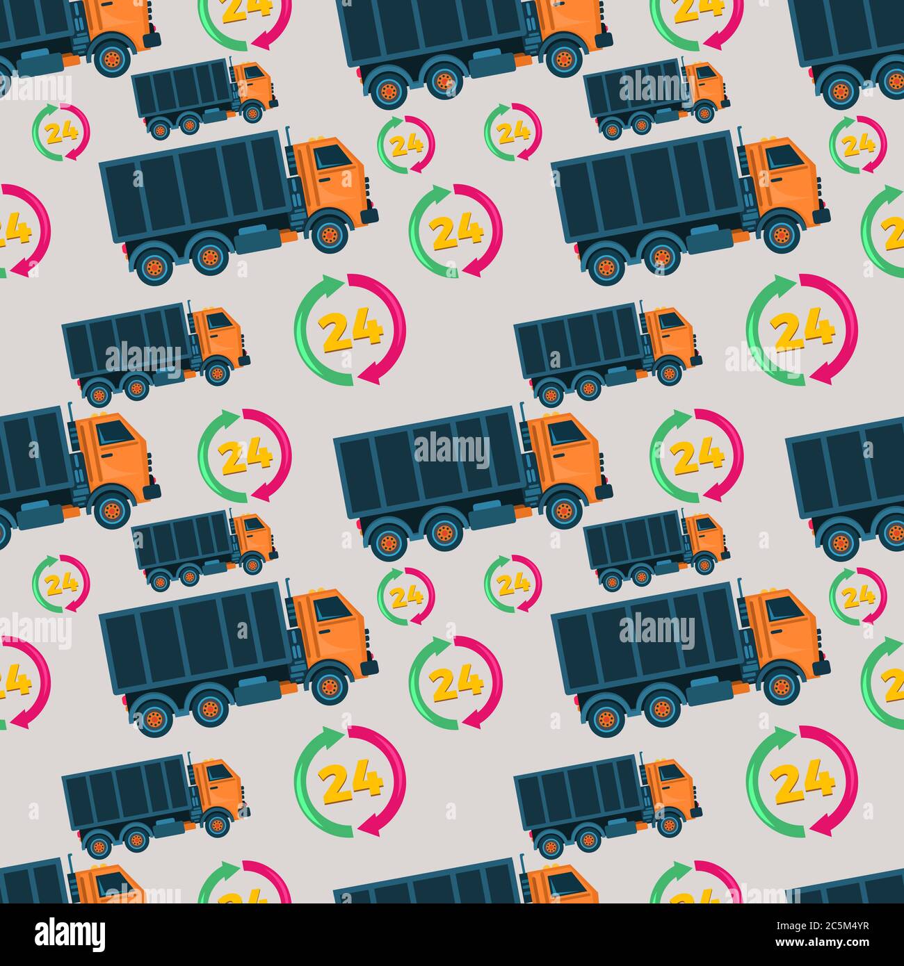 truck delivery service seamless pattern vector illustration background ...