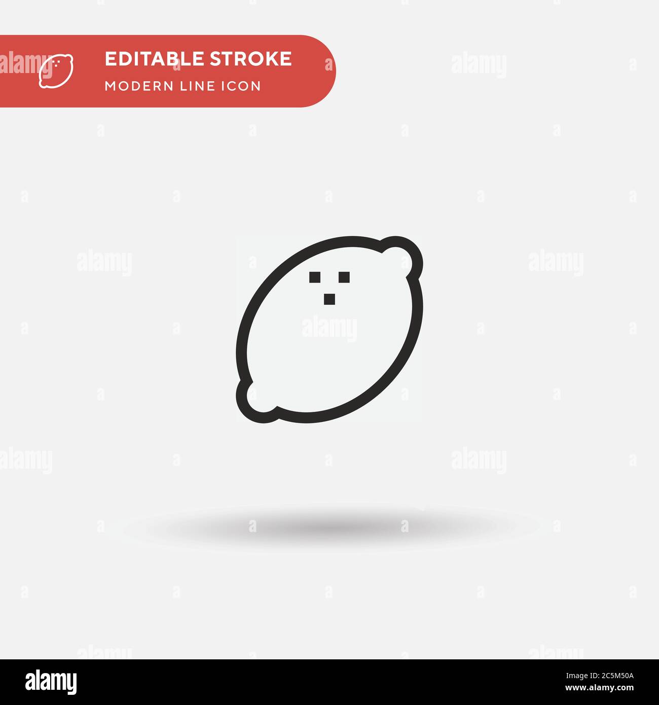 Lemon Simple vector icon. Illustration symbol design template for web ...