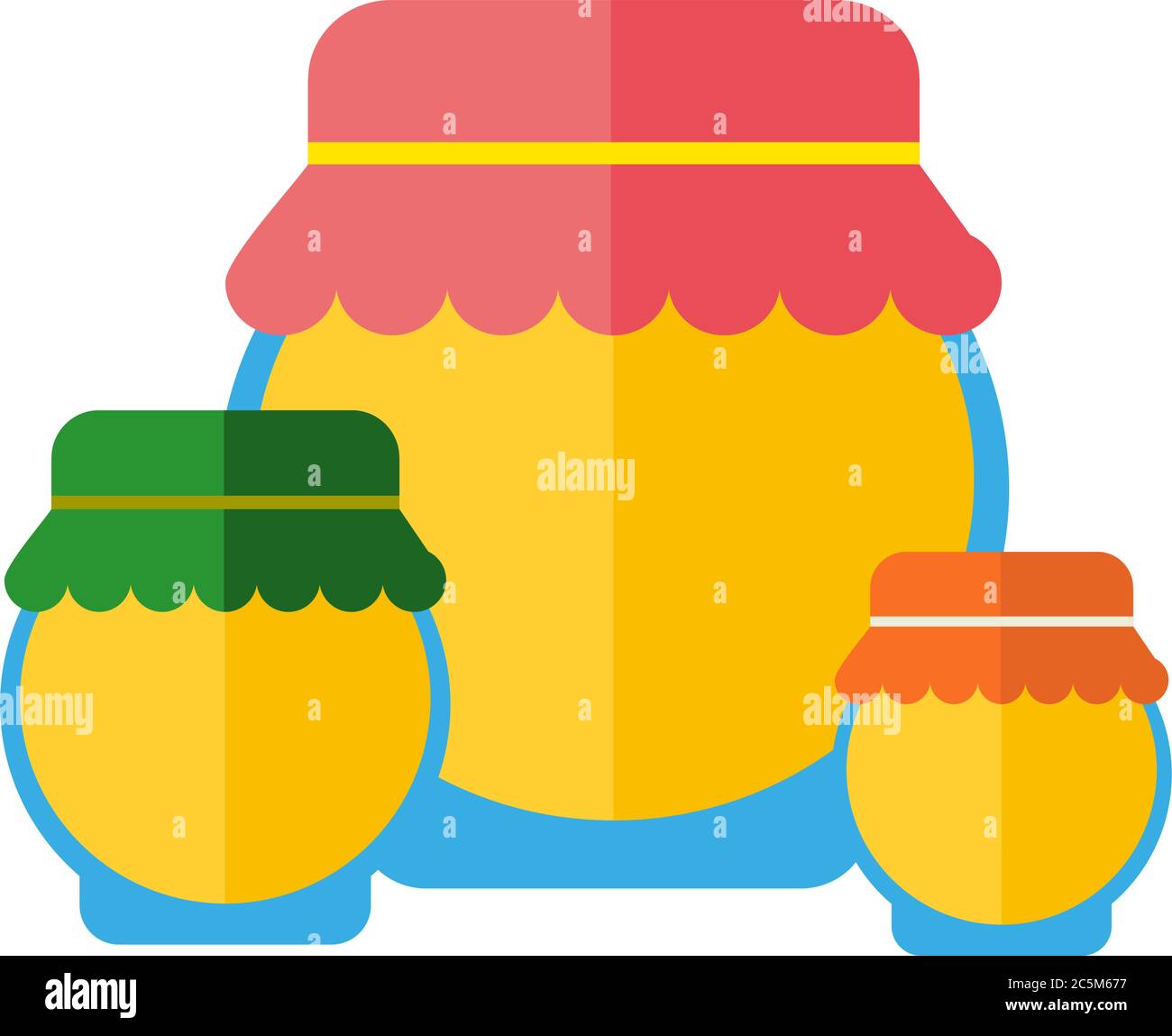 Three various cans fruits illustration or tasty jars. Vector isolated ...
