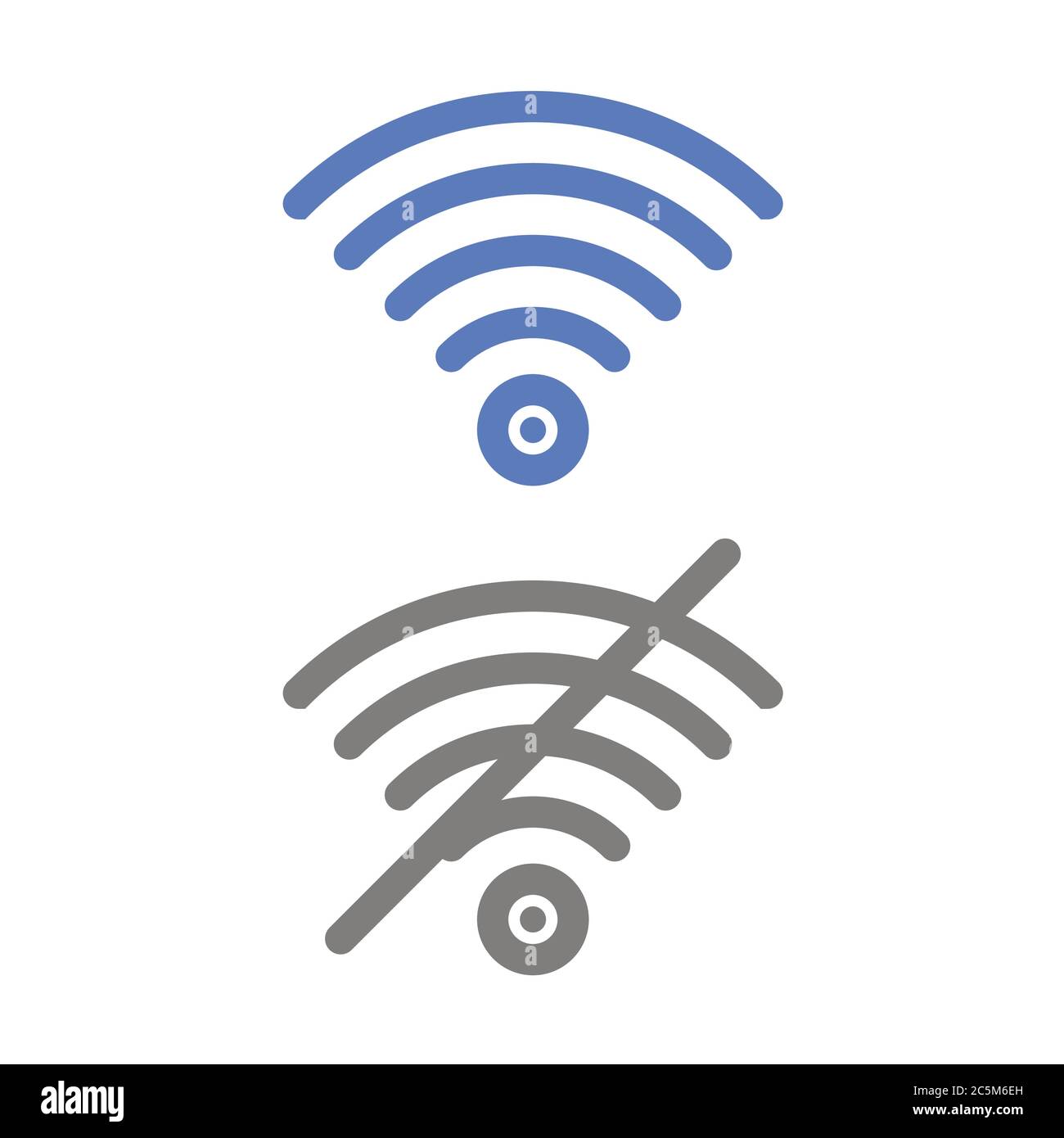 Wireless and wifi icon isolated on white background. Trendy flat style ...