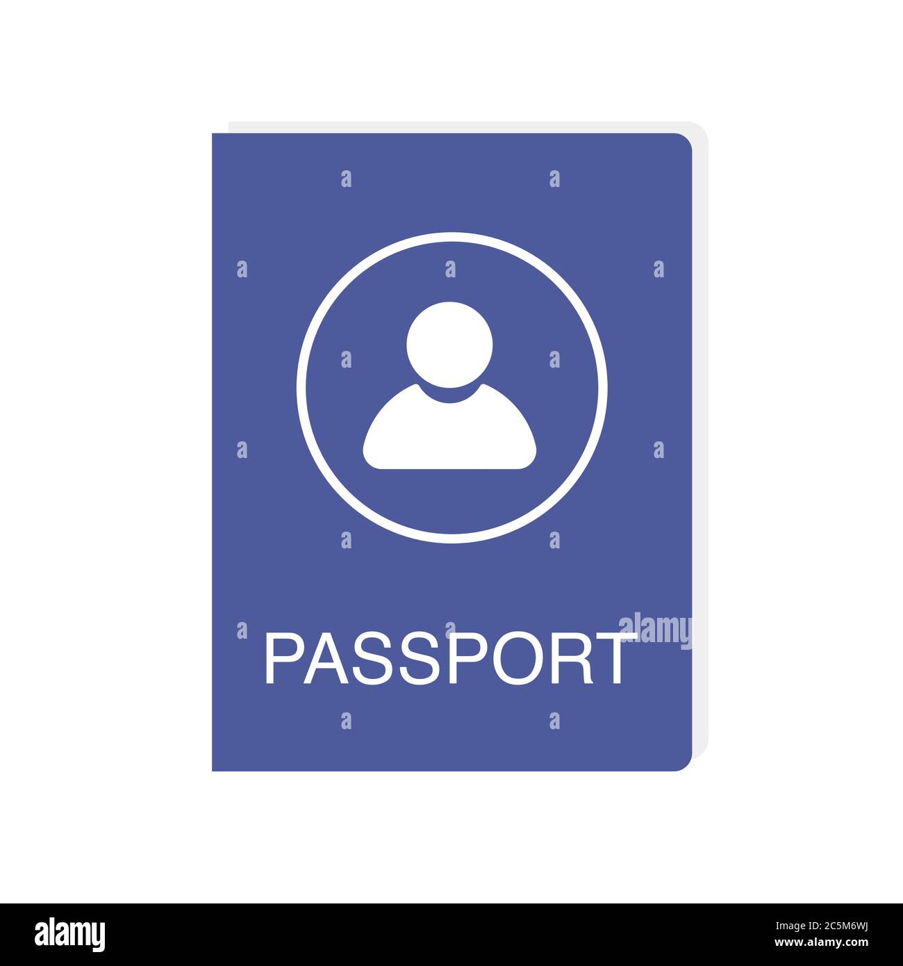 Passport icon on white background. Vector illustration in trendy flat ...