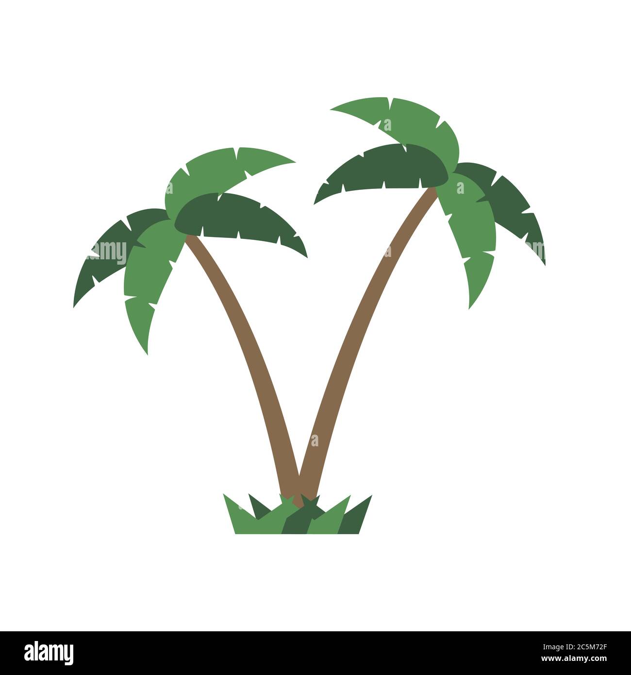 Palm trees icon on white background. Vector illustration in trendy flat ...