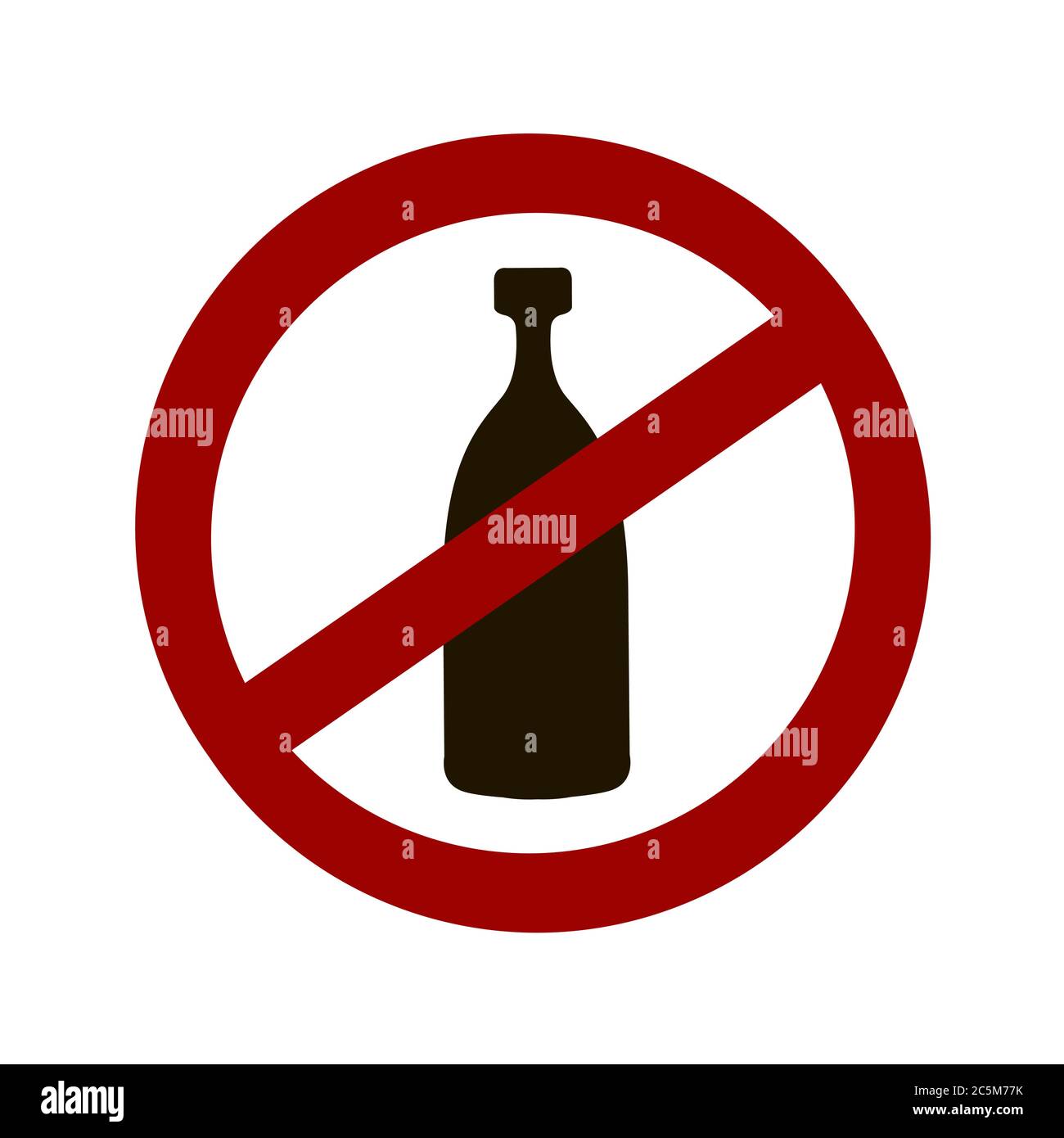 No alcohol sing on white background. Vector illustration in trendy flat ...