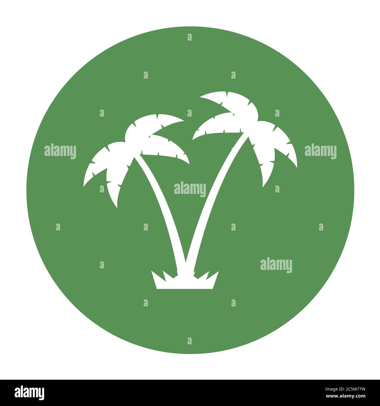 Palm trees icon on white background. Vector illustration in trendy flat ...