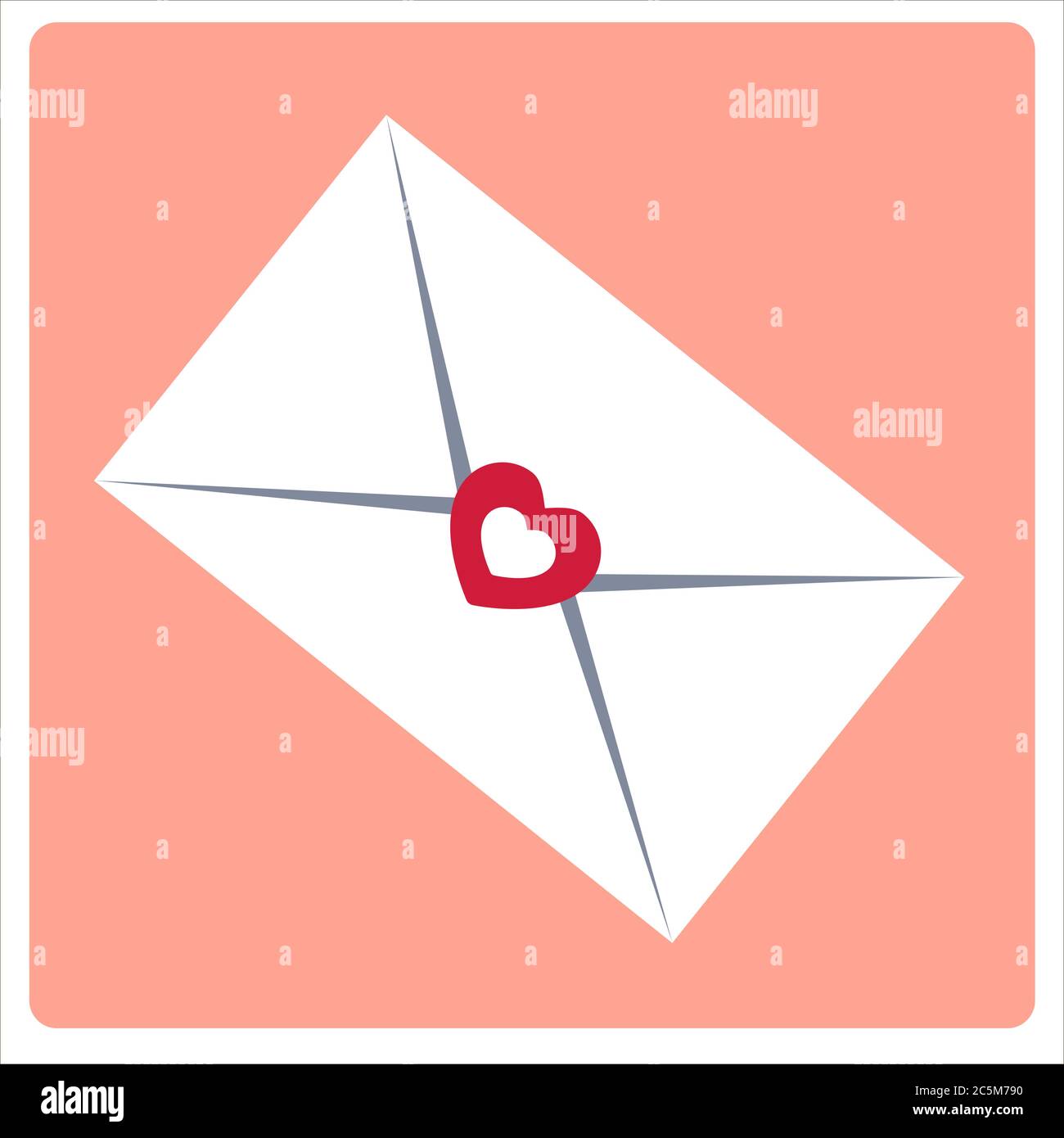 Happy Valentines Day postcard vector illustration, heart love icon. EPS ...