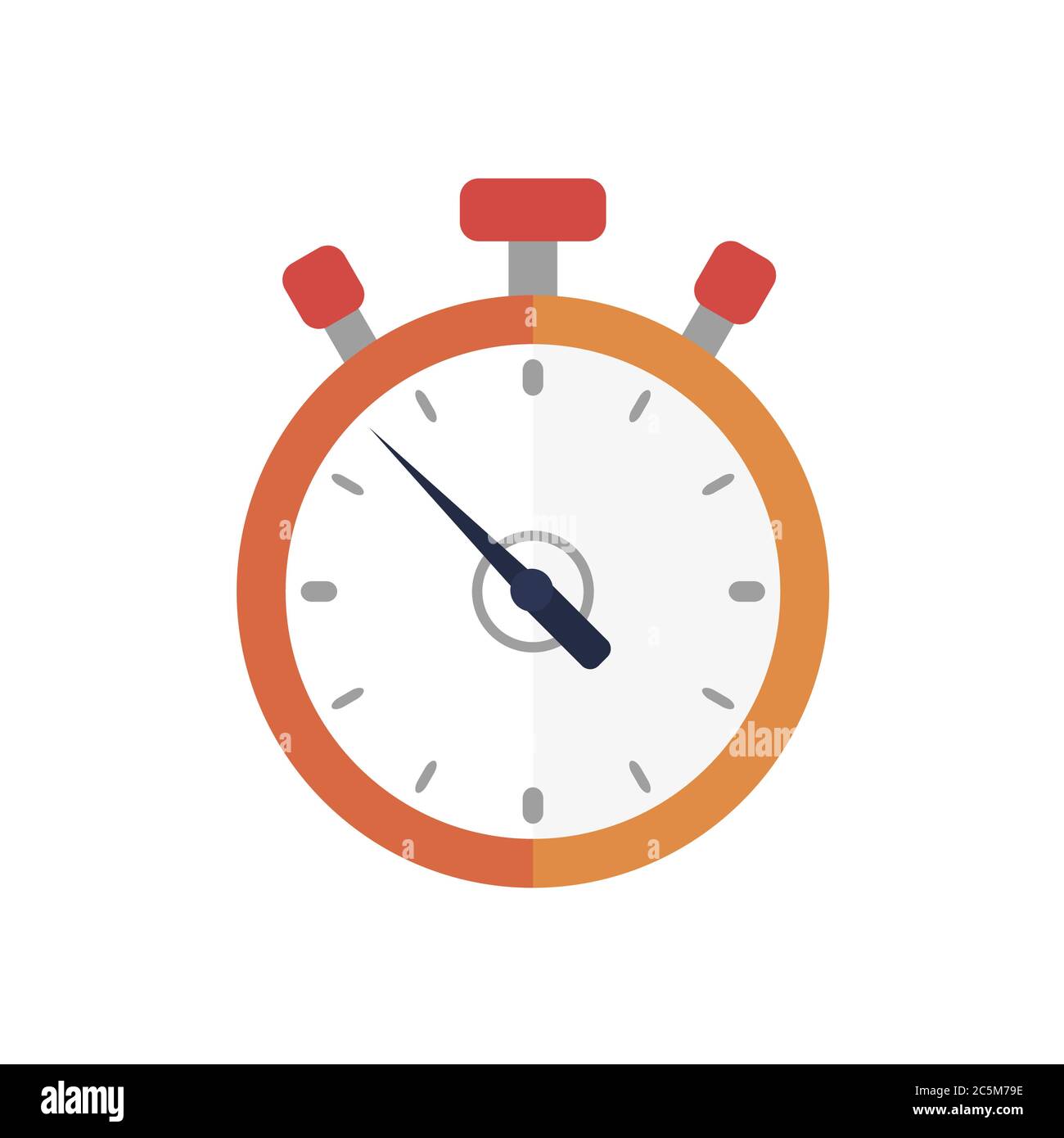 Stopwatch, stop watch timer on white background. Vector illustration in ...