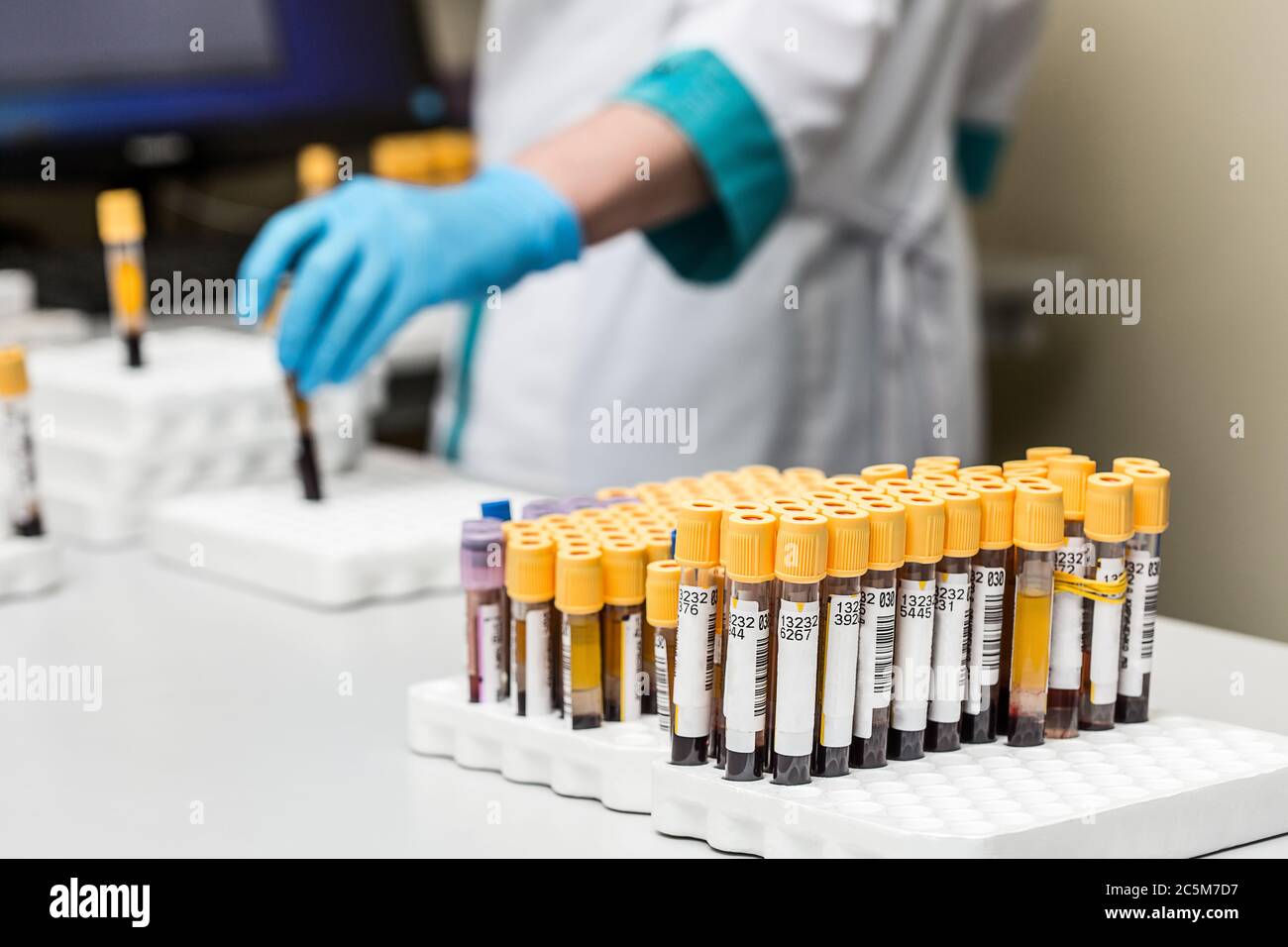 A chemical sample bottle. Centrifuge. A test tube vial sets for ...