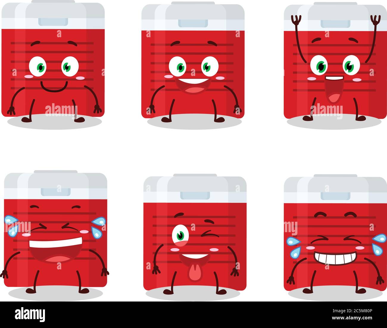 Cartoon character of ice cooler with smile expression Stock Vector ...