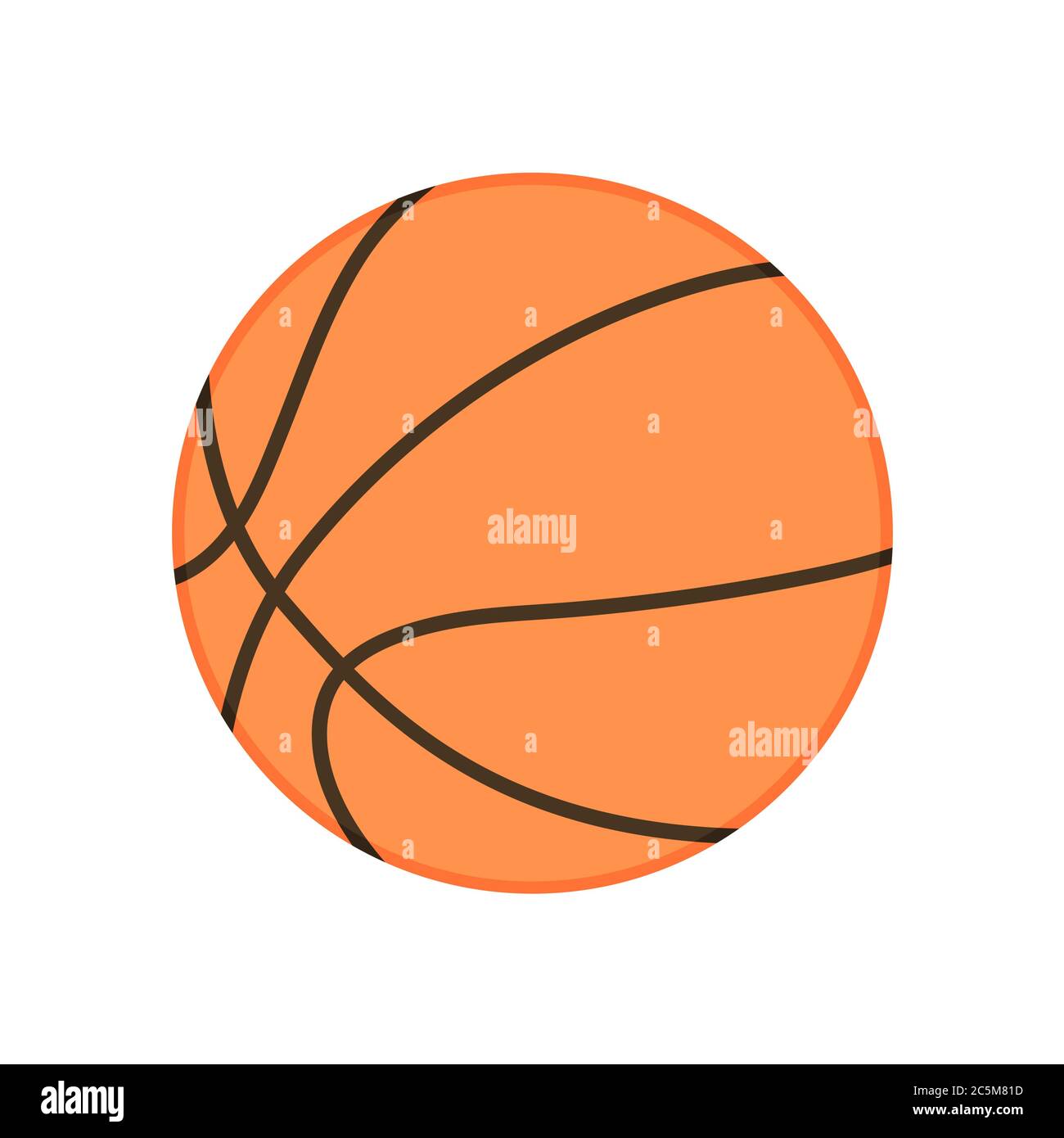 Basketball ball isolated on white background. Vector illustration. EPS ...