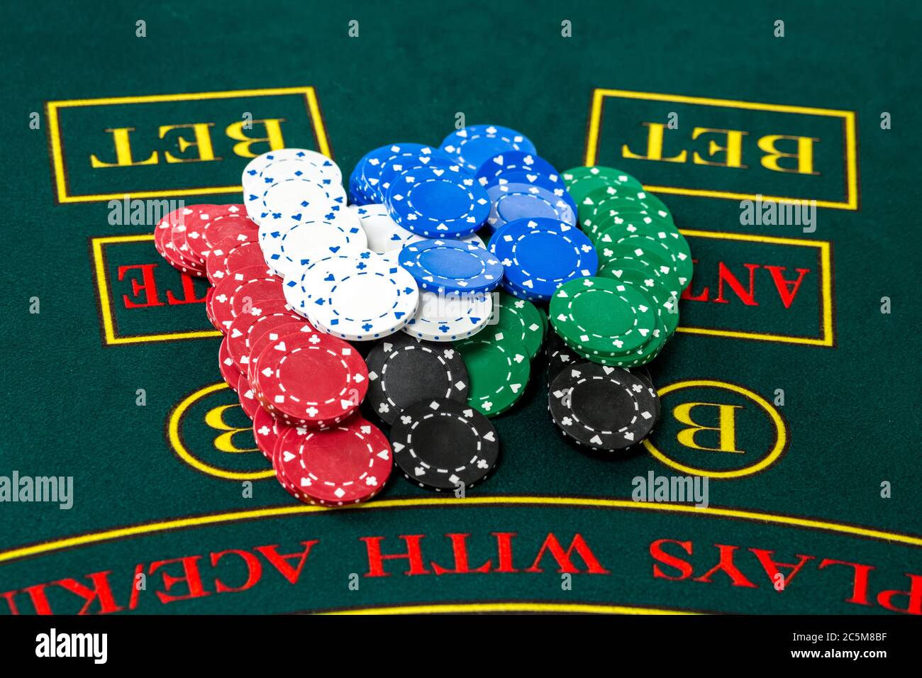 Poker play. Chips Stock Photo - Alamy