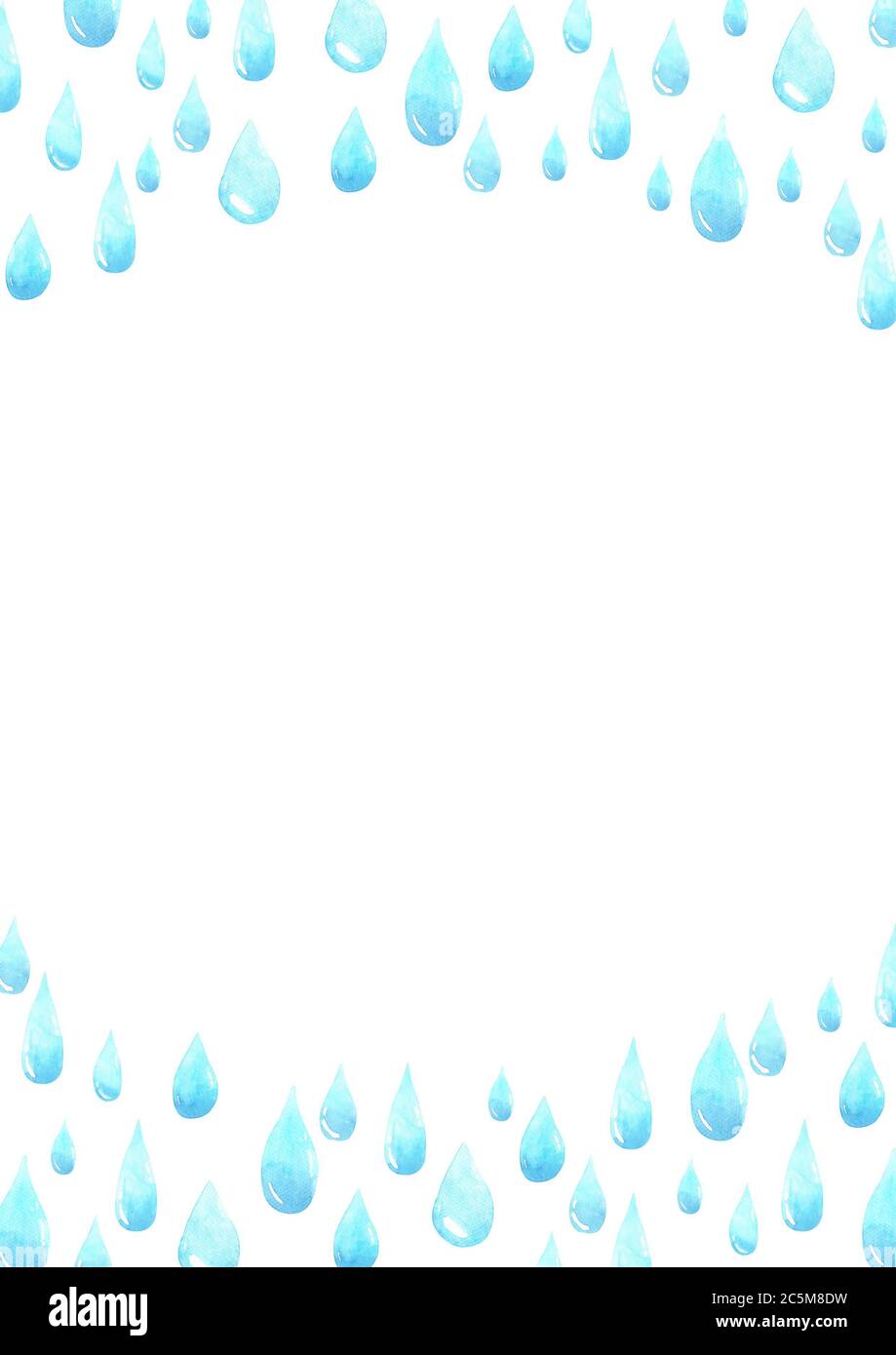 Water drops frame with empty space for your text. Frame made of ...