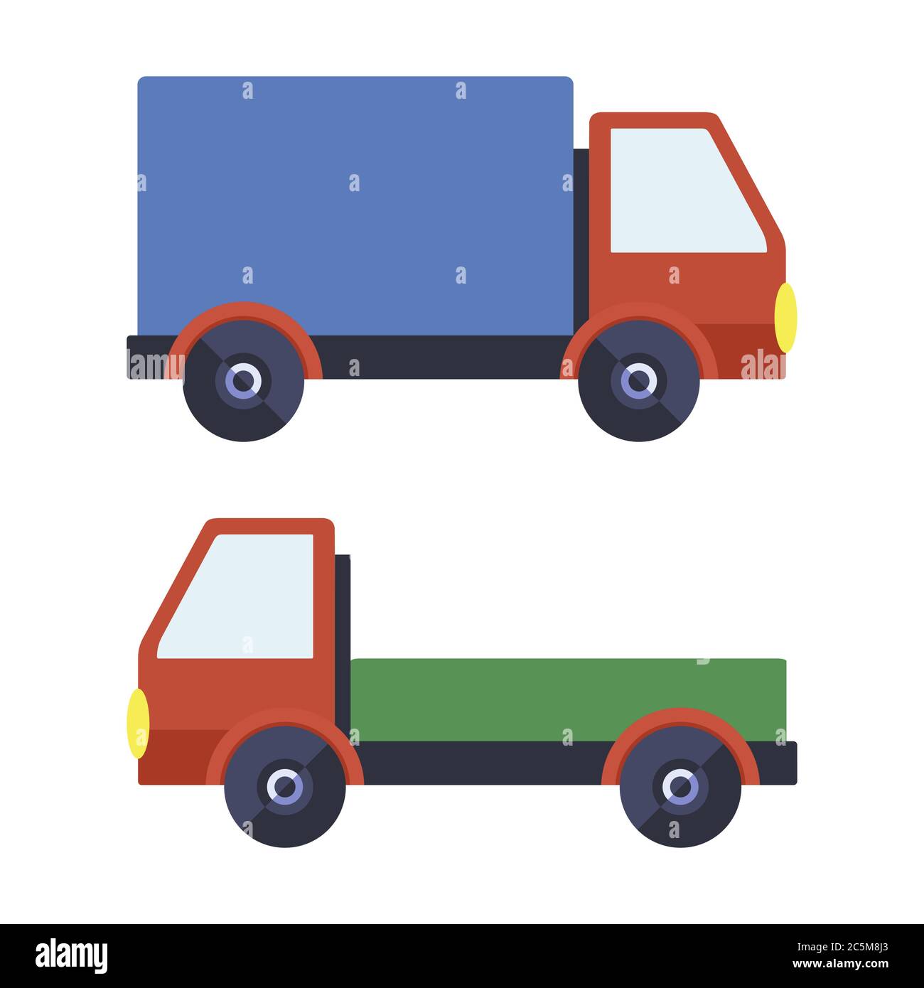 Cartoon delivery van Cut Out Stock Images & Pictures - Alamy