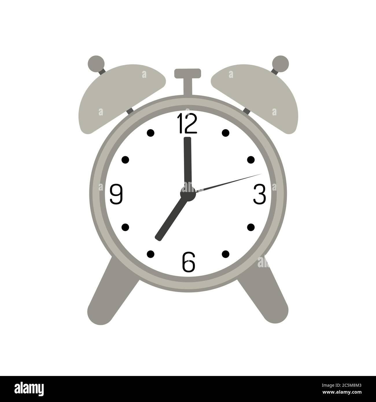 Clock on white background. Vector illustration in trendy flat style ...