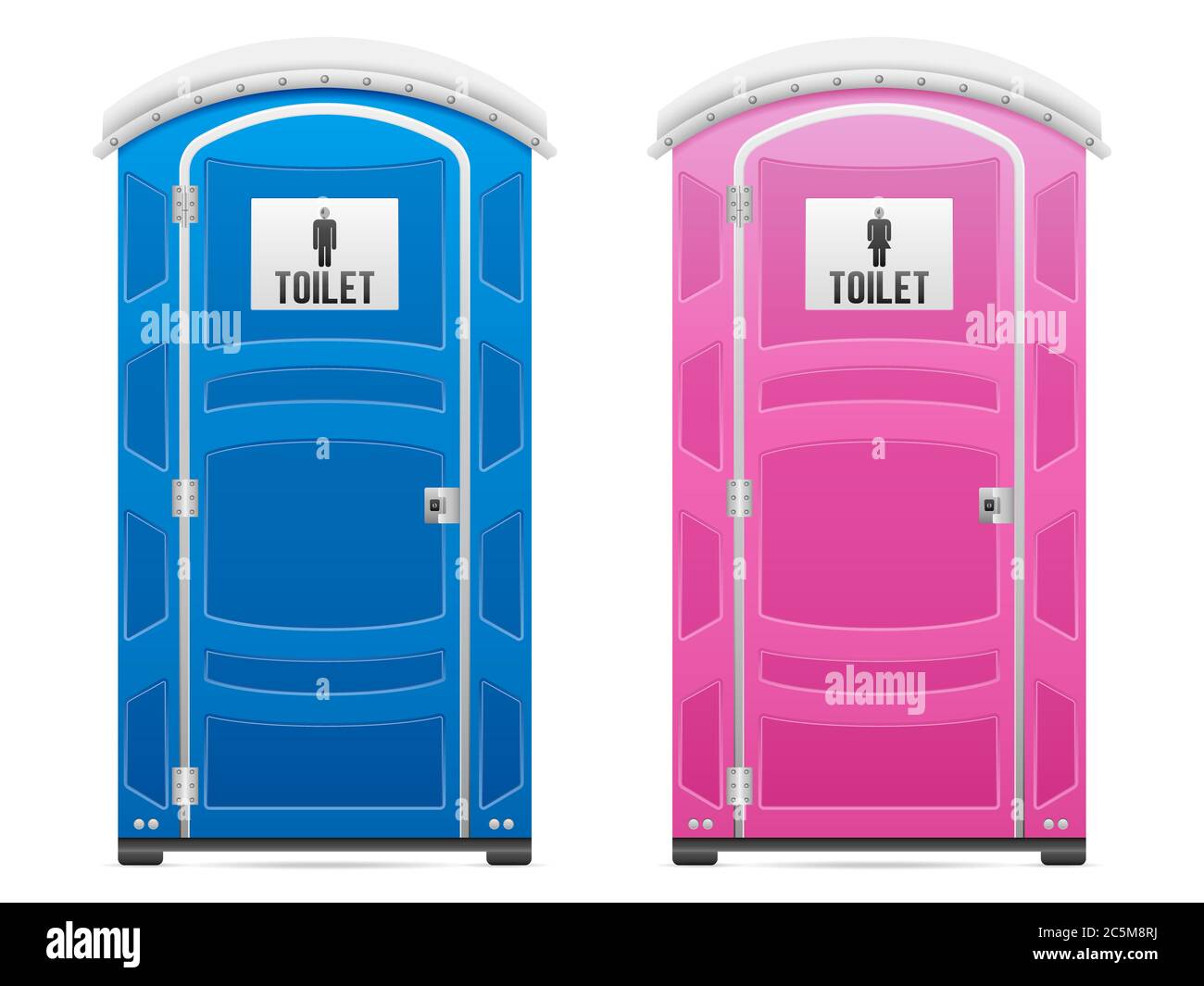 portable restroom set on a white background. Vector illustration Stock ...