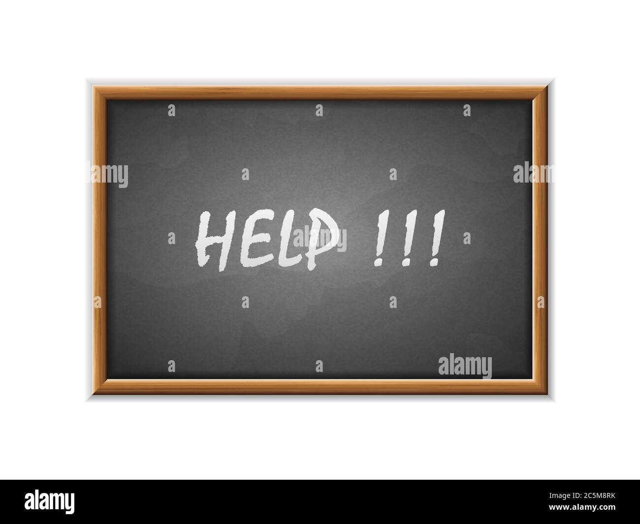 Help written on a blackboard. Vector illustration Stock Photo - Alamy