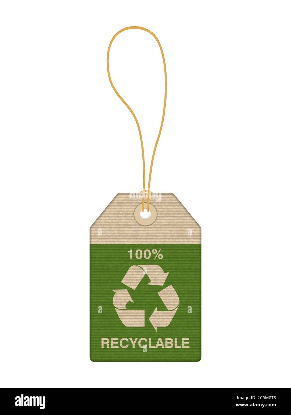 Price tag with recycle symbol on a white background Stock Photo - Alamy