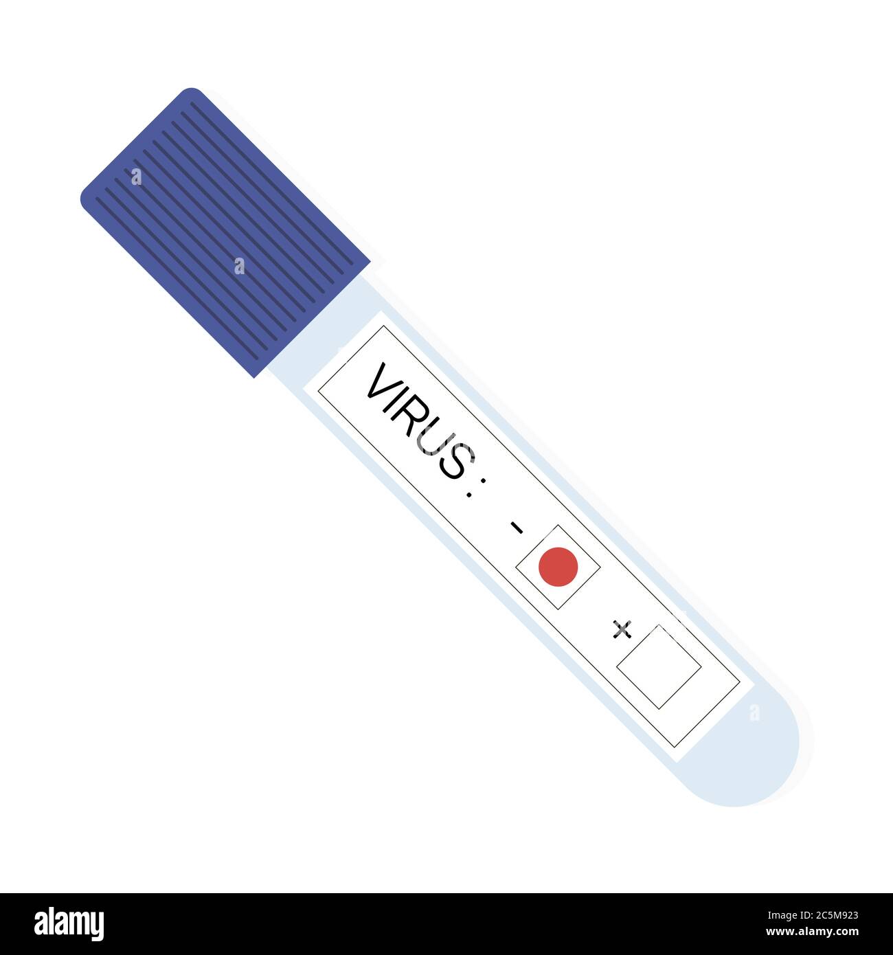Test tube virus on white background. Vector illustration in trendy flat ...