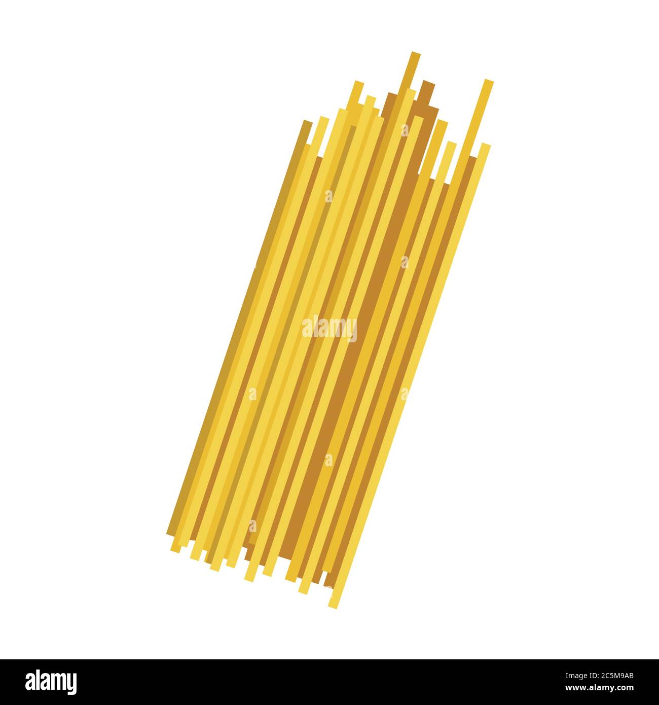 Pasta on white background. Vector illustration in trendy flat style ...