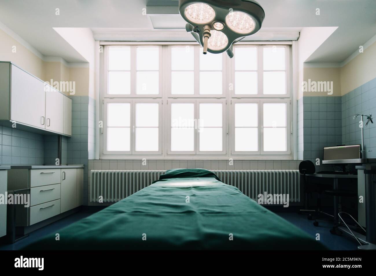 Equipment and medical devices in hybrid operating room blue filter ...