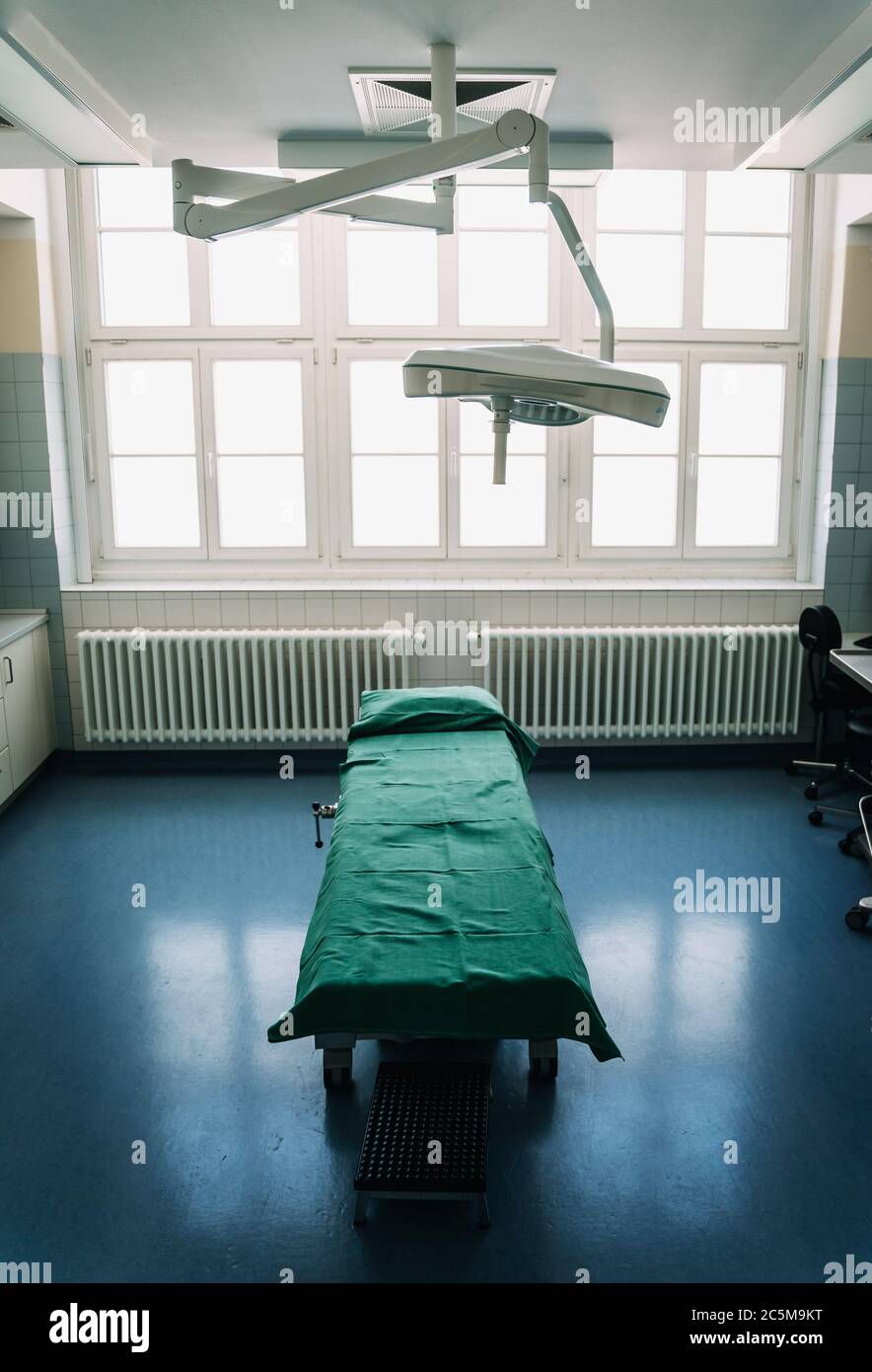 Equipment and medical devices in hybrid operating room blue filter ...