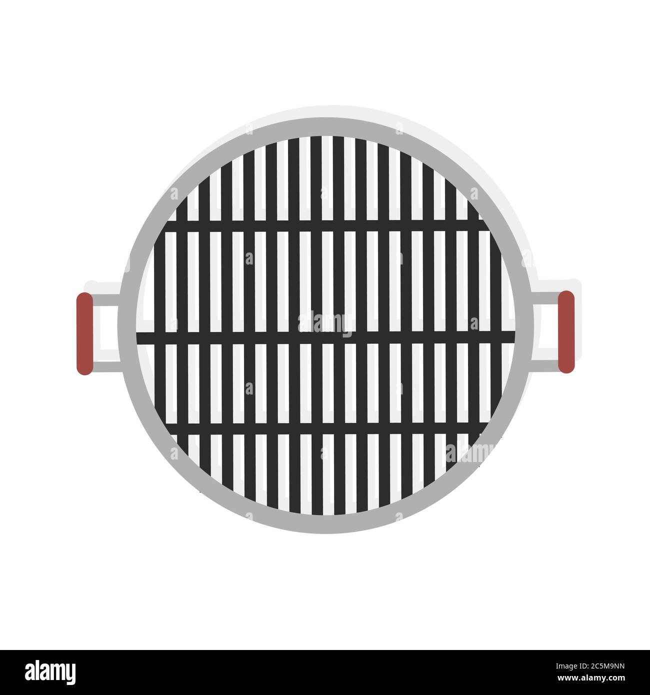 Barbecue grill on white background. Vector illustration in trendy flat ...