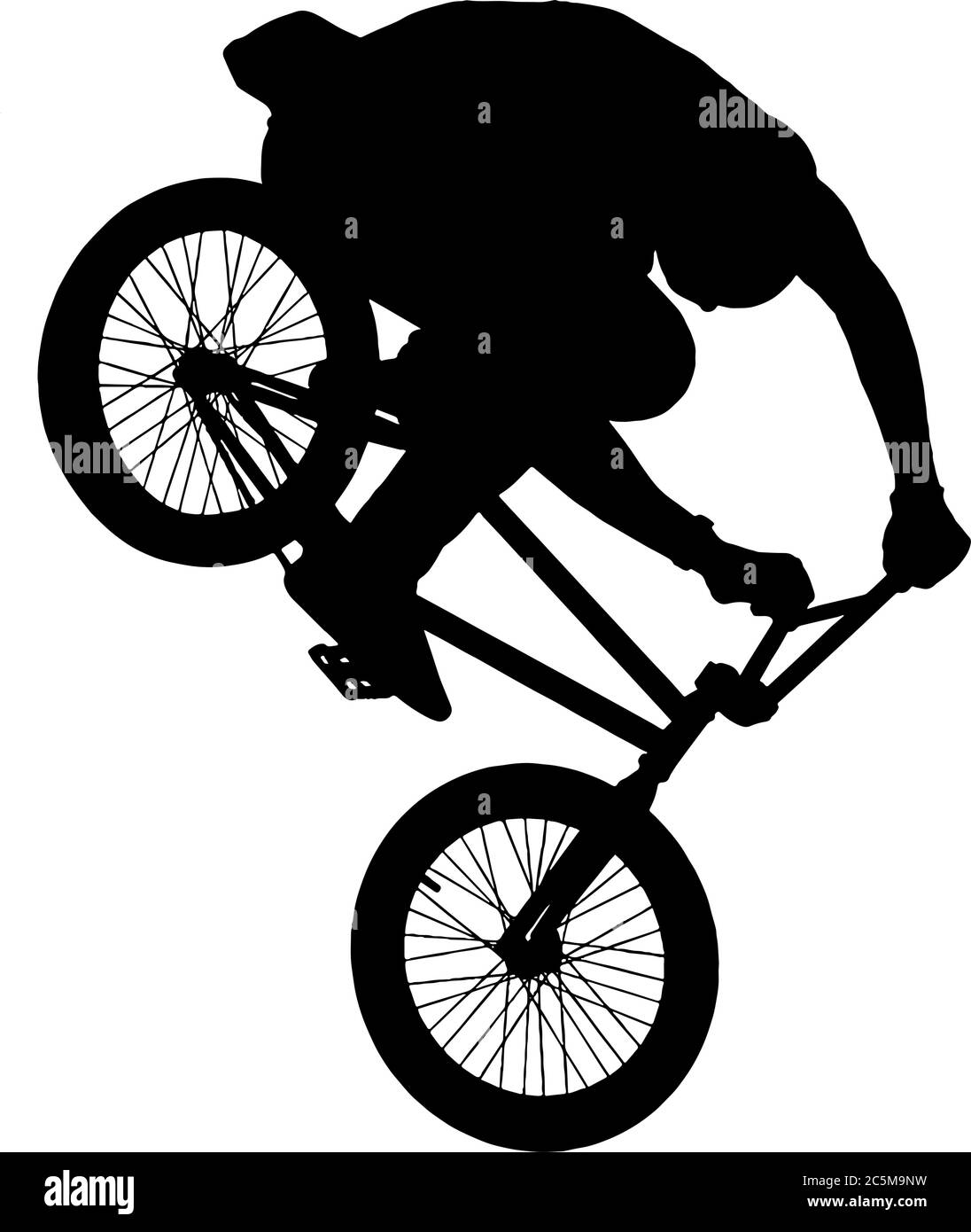 BMX biker vector graphic silhouette Stock Vector Image & Art - Alamy