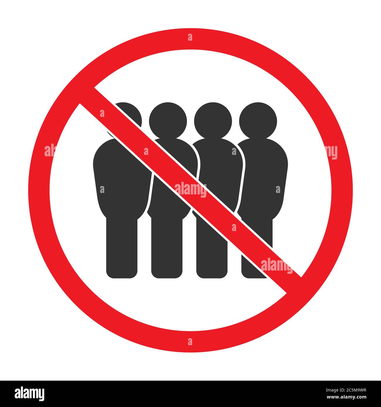 sign of social distance. Simple flat vector illustration, filled ...