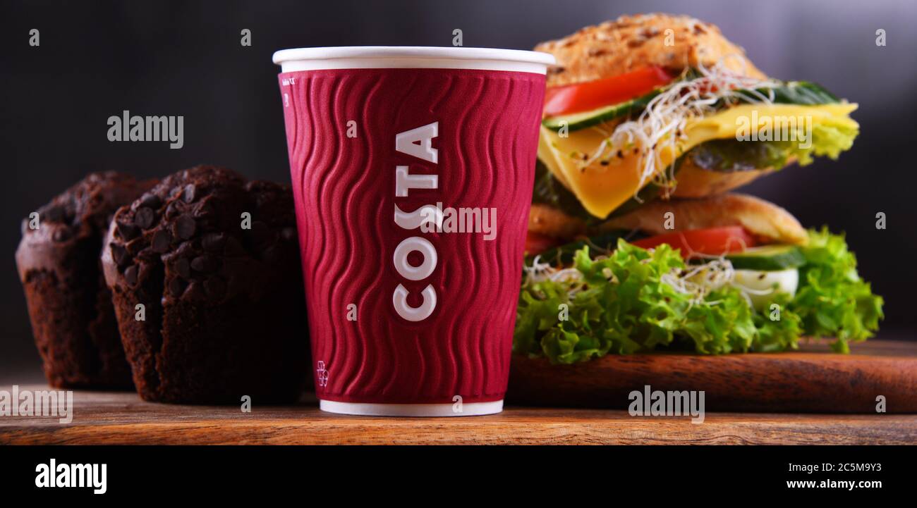 Costa coffee cup muffin hi-res stock photography and images - Alamy