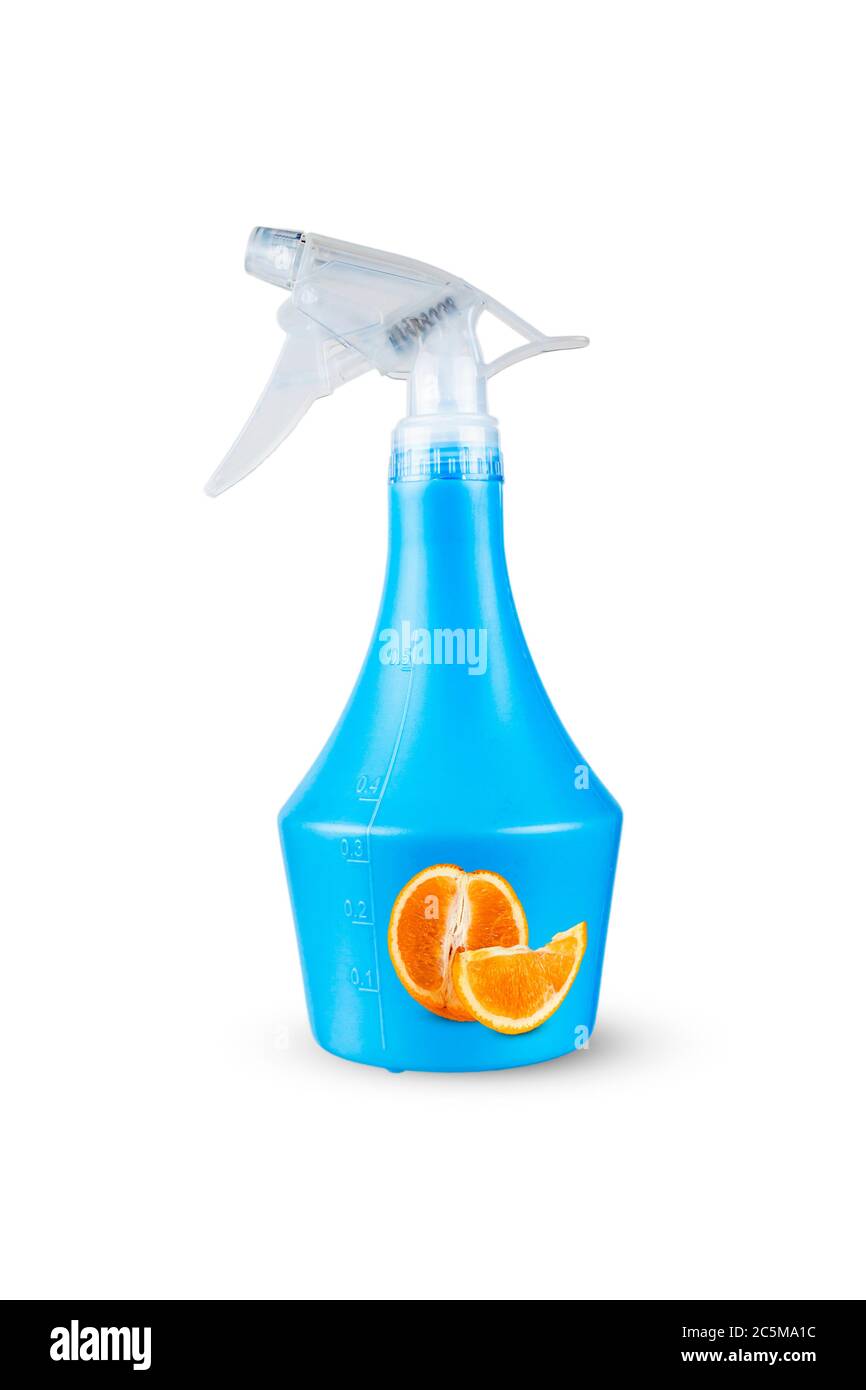 bottle of window cleaner for windows and mirrors isolated on white ...