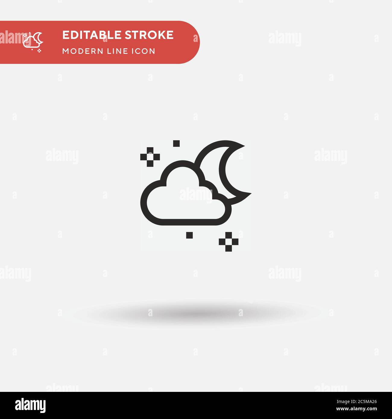 Night Simple vector icon. Illustration symbol design template for web ...