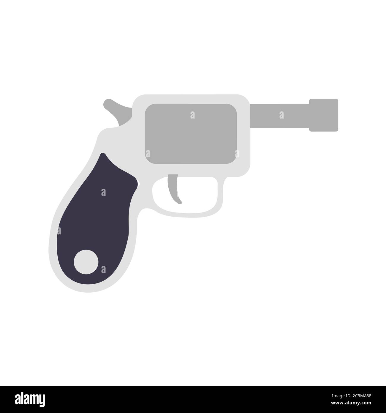 Revolver. Vector illustration EPS 10. Flat Style in trendy flat style ...