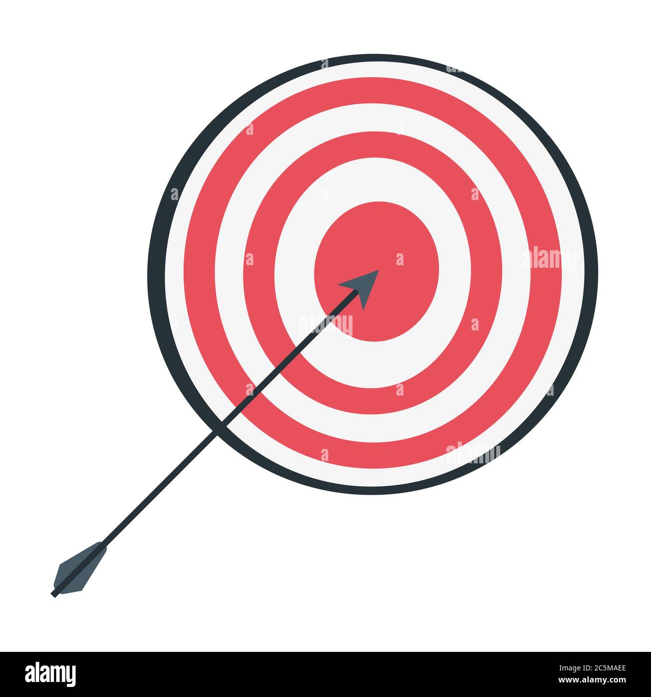Target Icon on white background. Vector illustration in trendy flat ...
