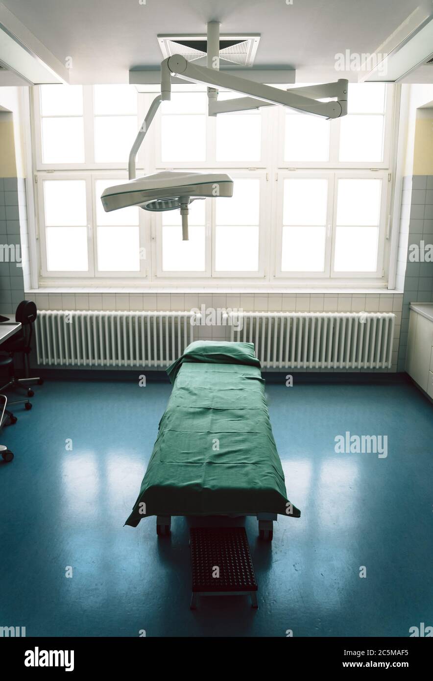 Equipment and medical devices in hybrid operating room blue filter ...