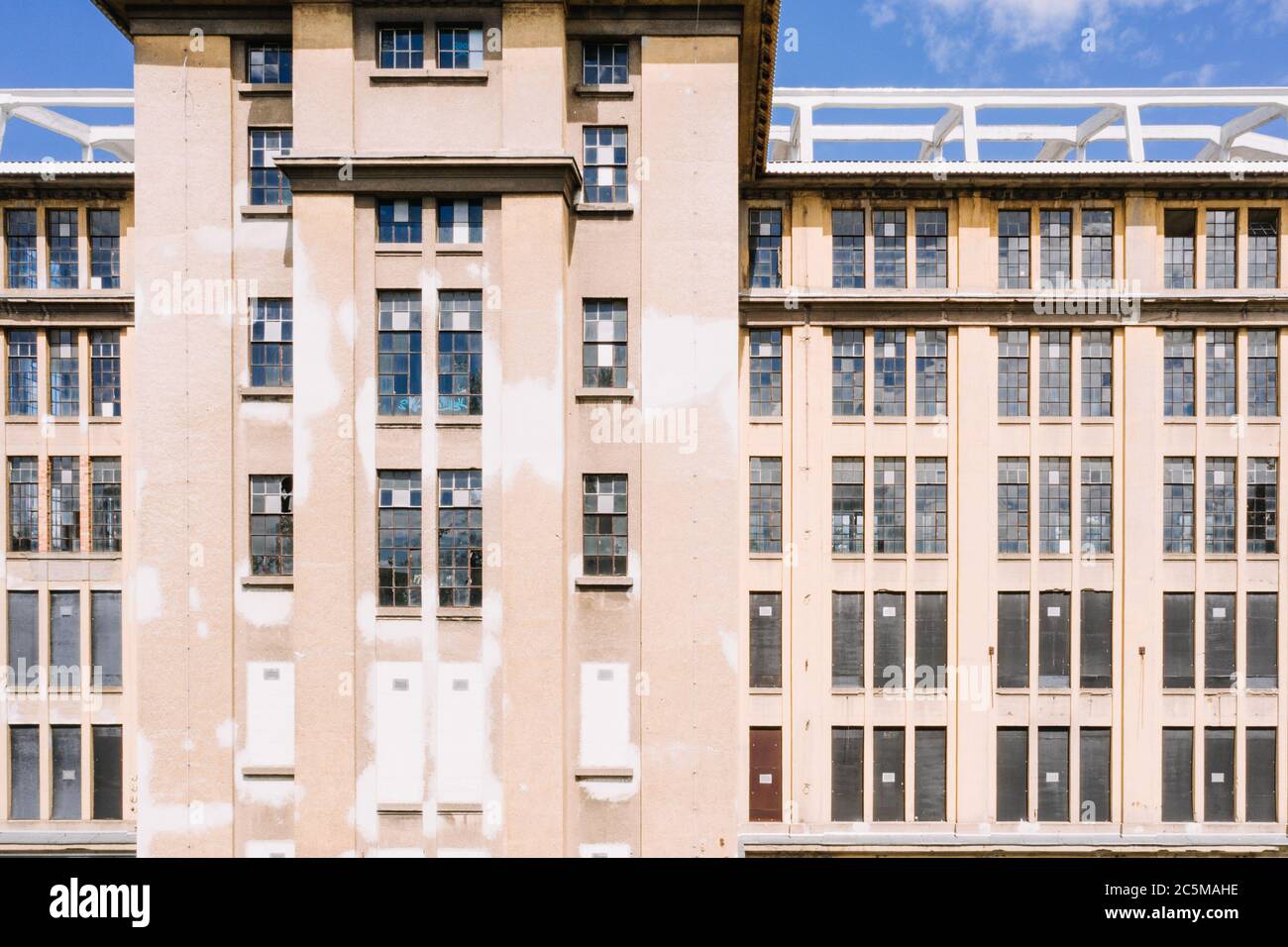 abandoned big building under construction to renovate, concept photo ...