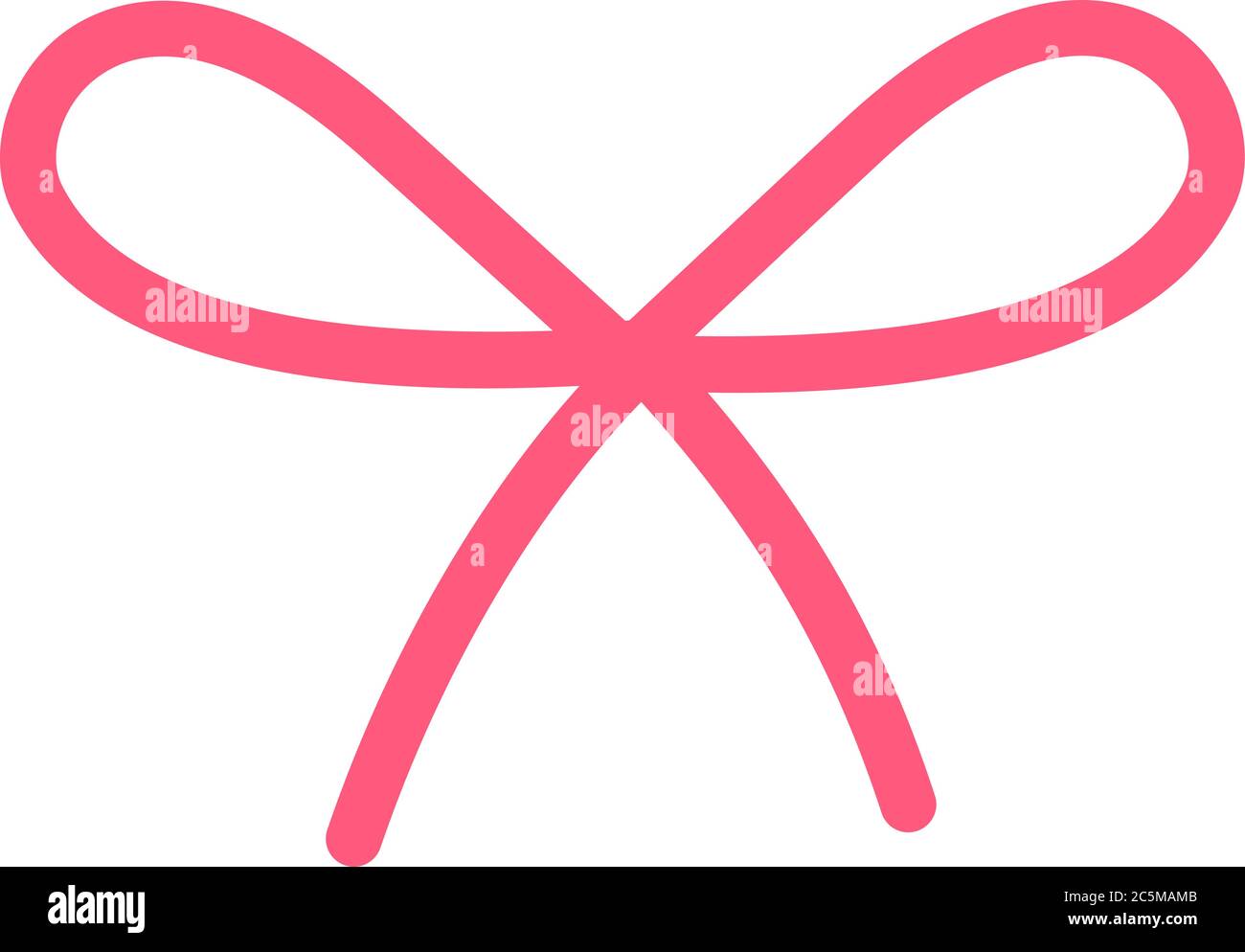 Pink ribbon bow vector Cut Out Stock Images & Pictures - Alamy