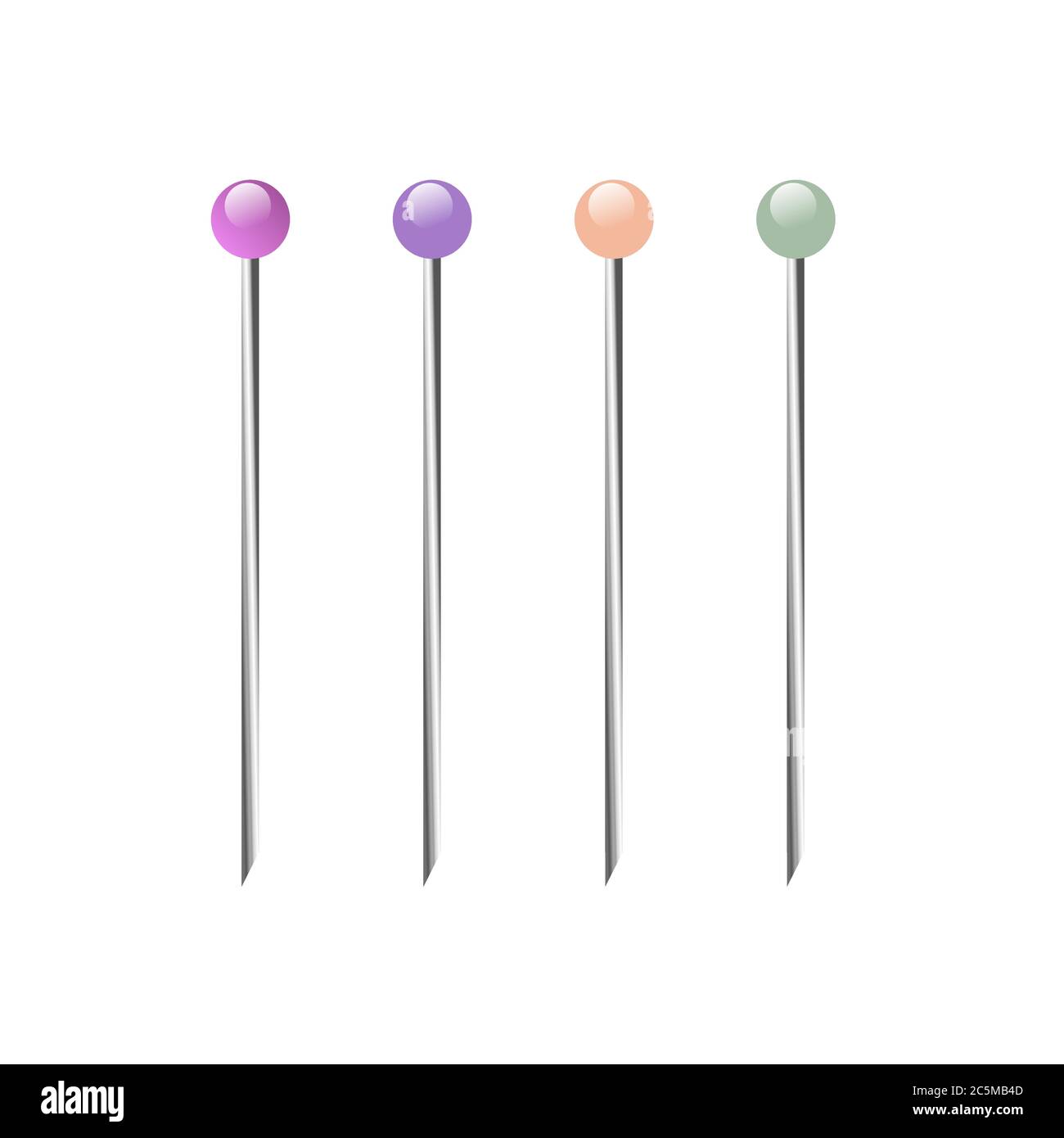 Needle and thread on white Stock Vector Images - Alamy