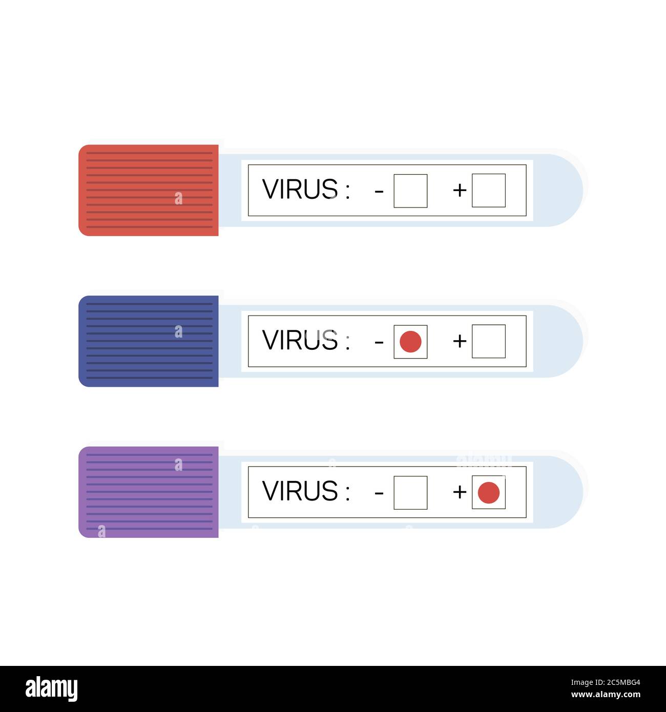 Test tube virus on white background. Vector illustration in trendy flat ...
