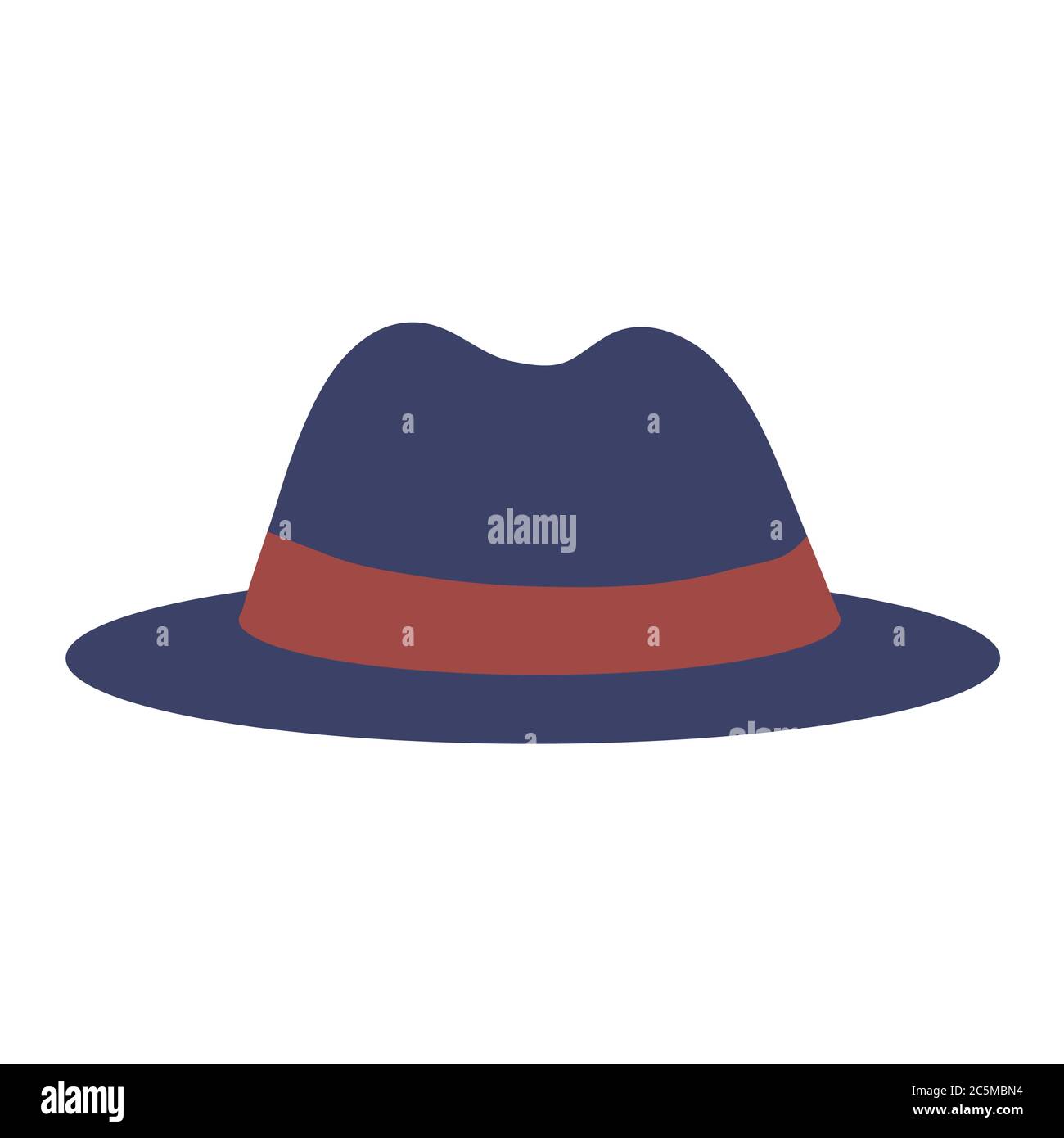 Man hat. Vector illustration EPS 10 in trendy flat style isolated Stock ...