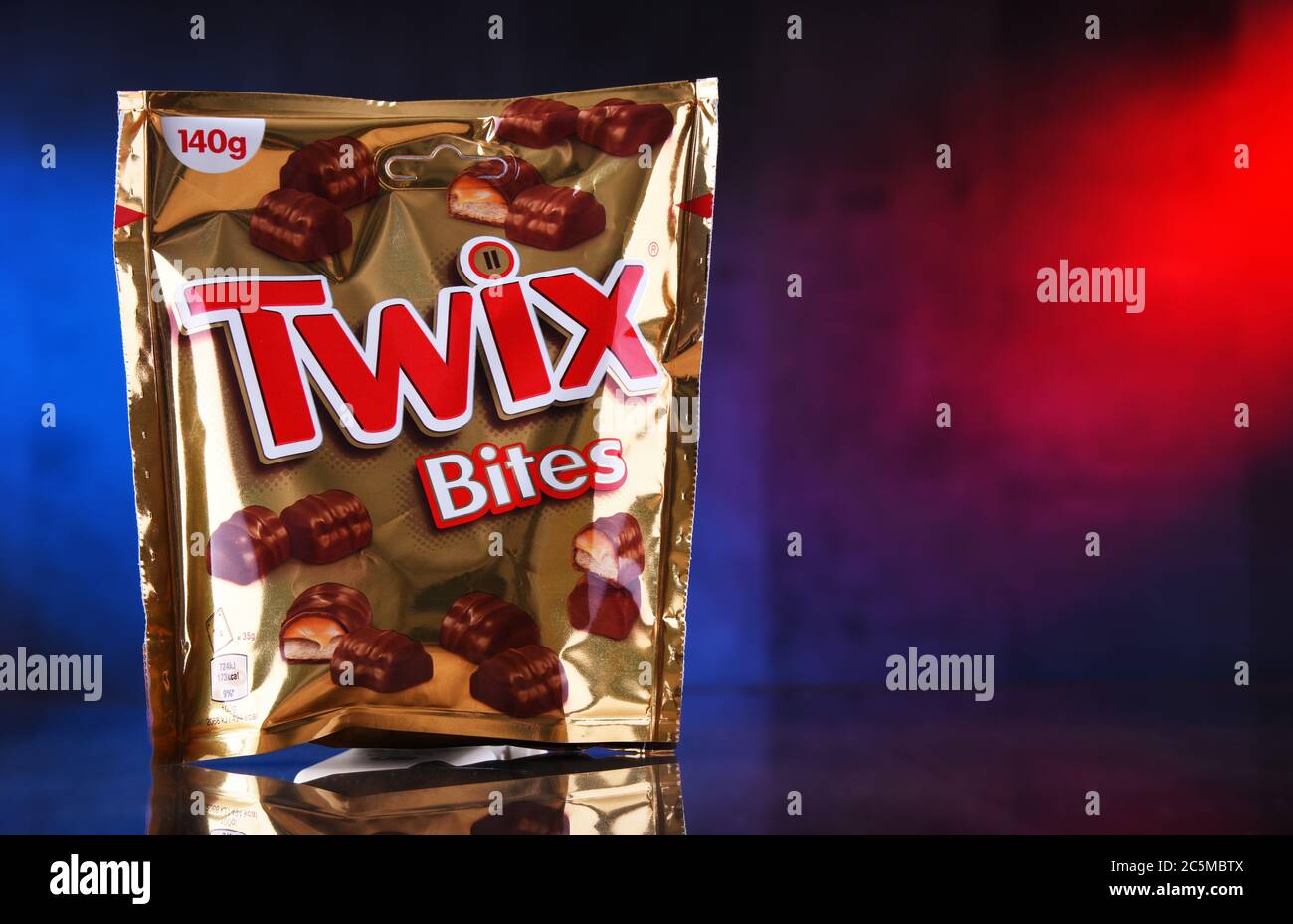 POZNAN, POL - APR 7, 2020: Package of Twix, a brand name of ...