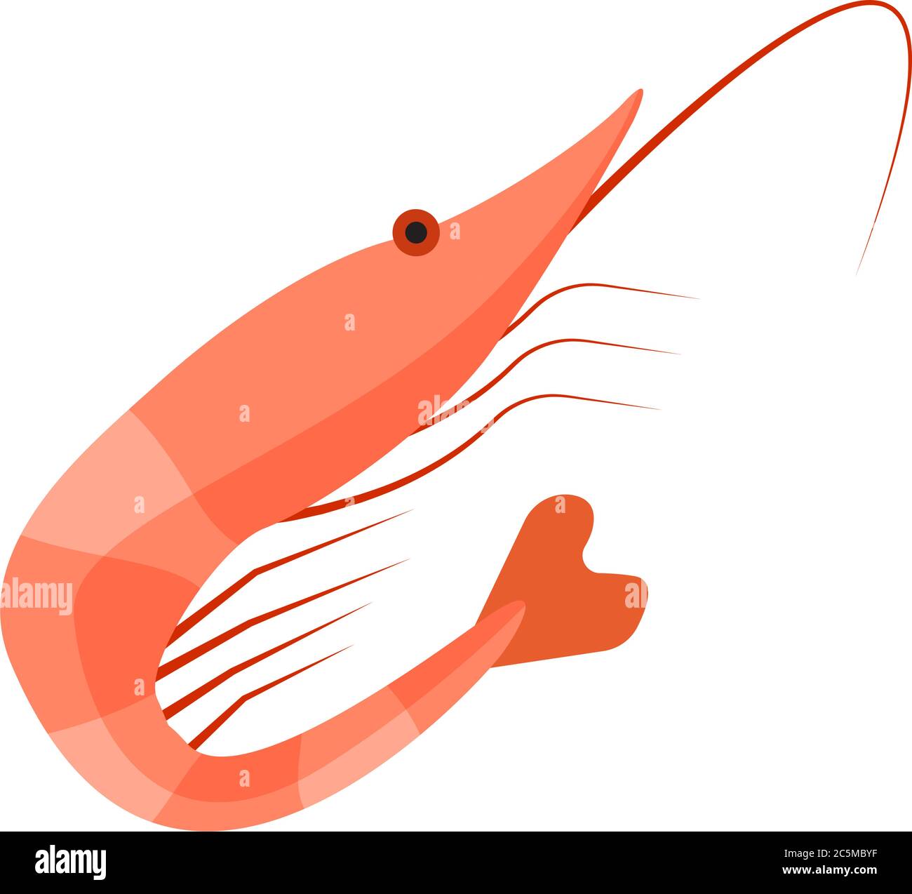 Prawn icon on white background. Vector Stock Vector Image & Art - Alamy