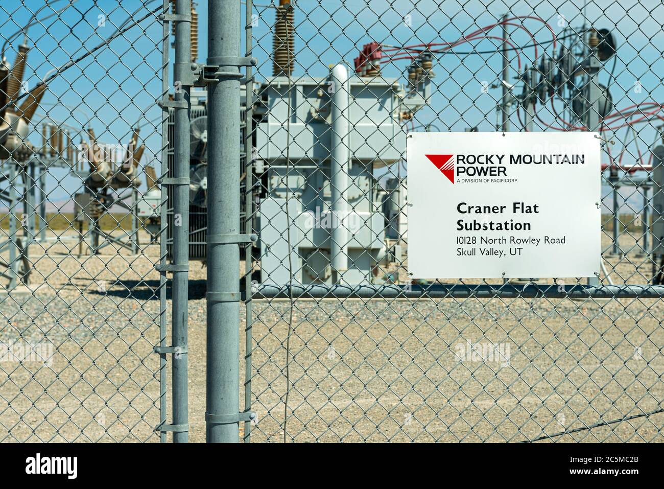 Skull Valley, Utah, USA - August 14, 2014: The Craner Flat Substation ...