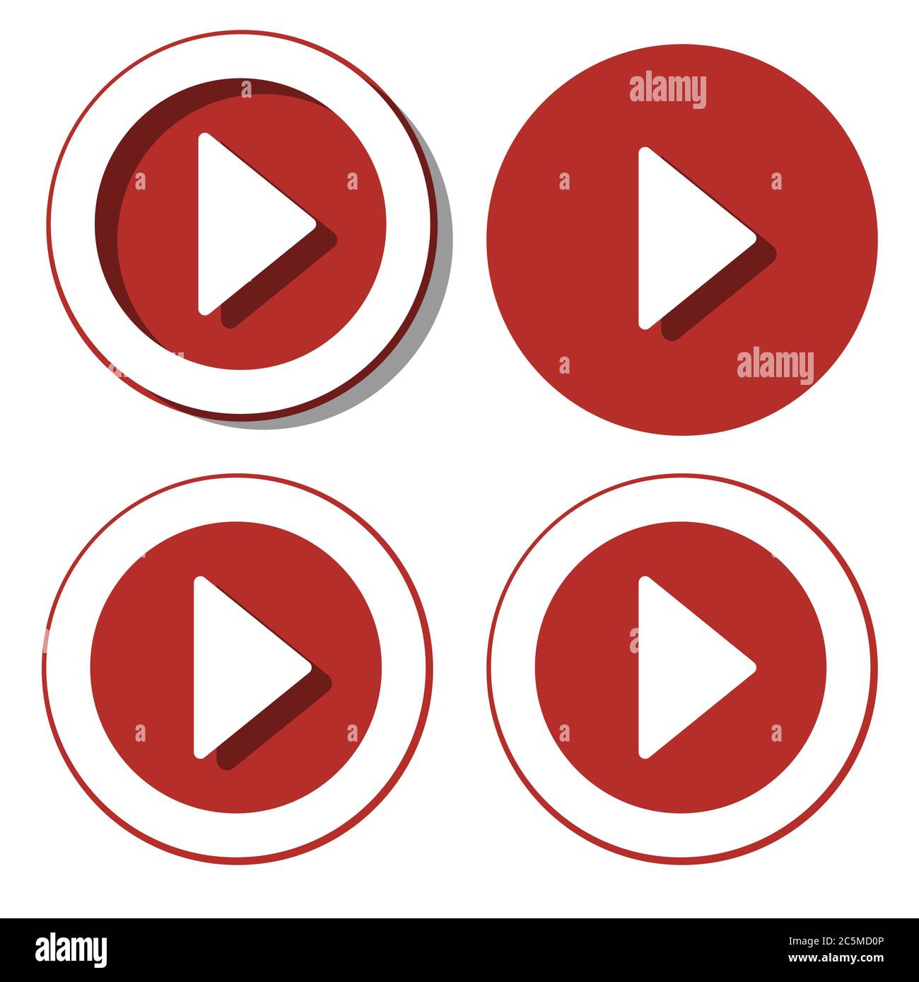 Red play push button hi-res stock photography and images - Alamy