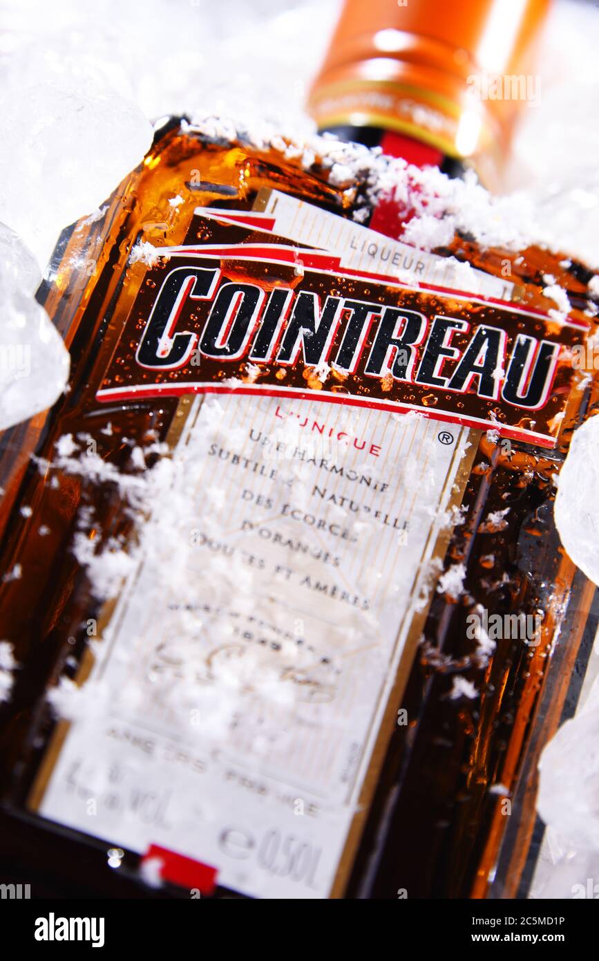 POZNAN, POL - MAY 28, 2020: Bottle of Cointreau, a brand of French ...