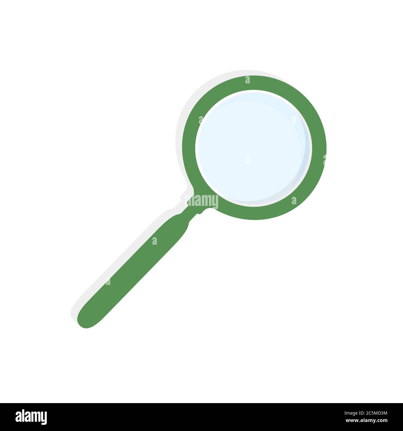 Green magnifying glass. Vector illustration EPS 10 in trendy flat style ...
