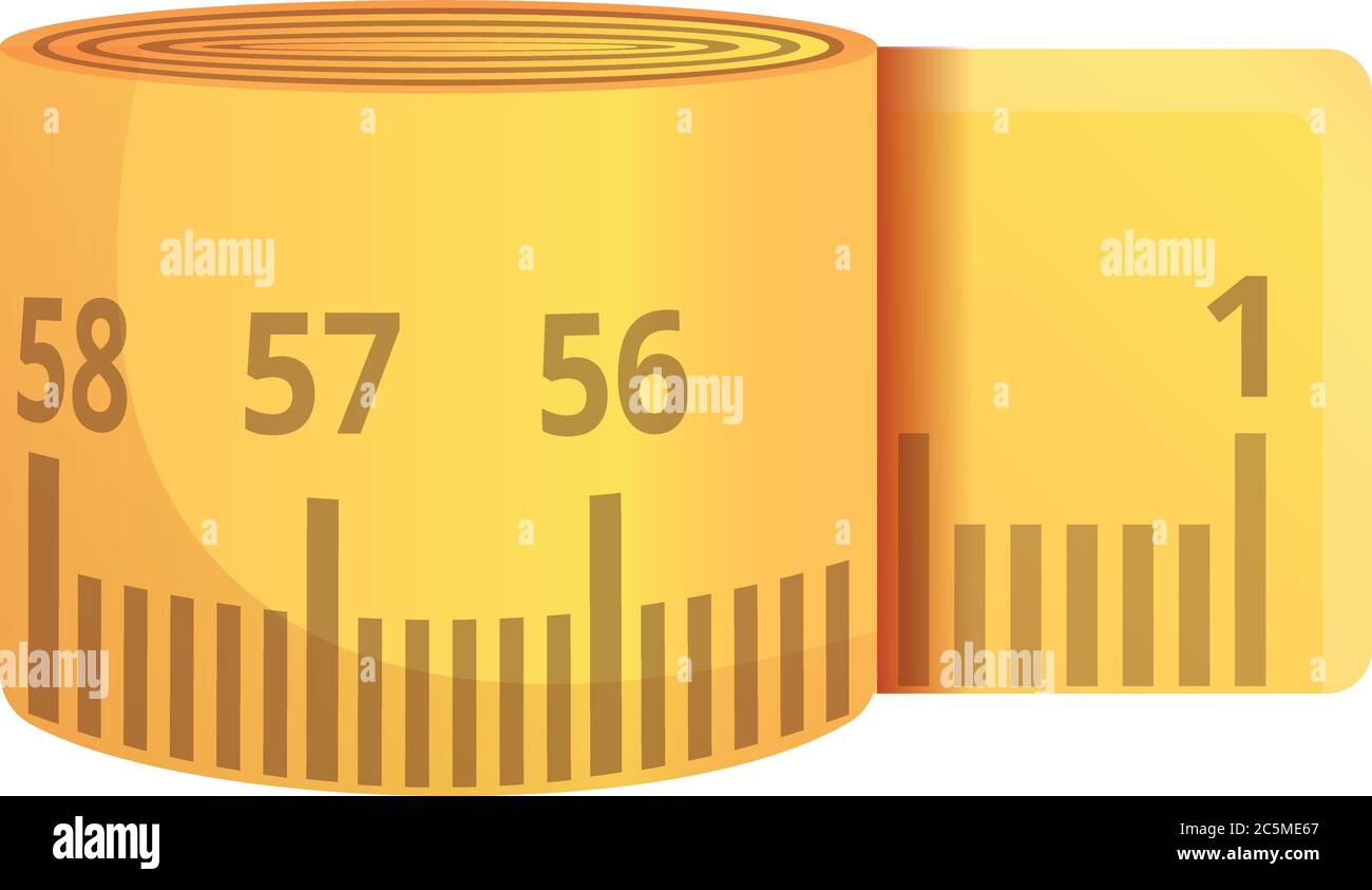 Fitness measurement tape icon. Cartoon of fitness measurement tape ... Fitness measurement tape icon. Cartoon of fitness measurement tape ...