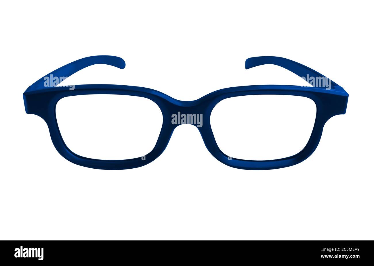 Blue glasses isolated on white background with clipping path Stock ...