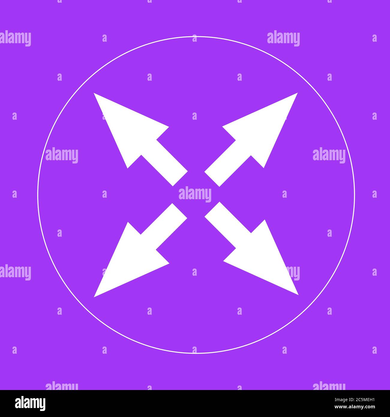 Navigation icon isolated on purple background. Vector illustration ...