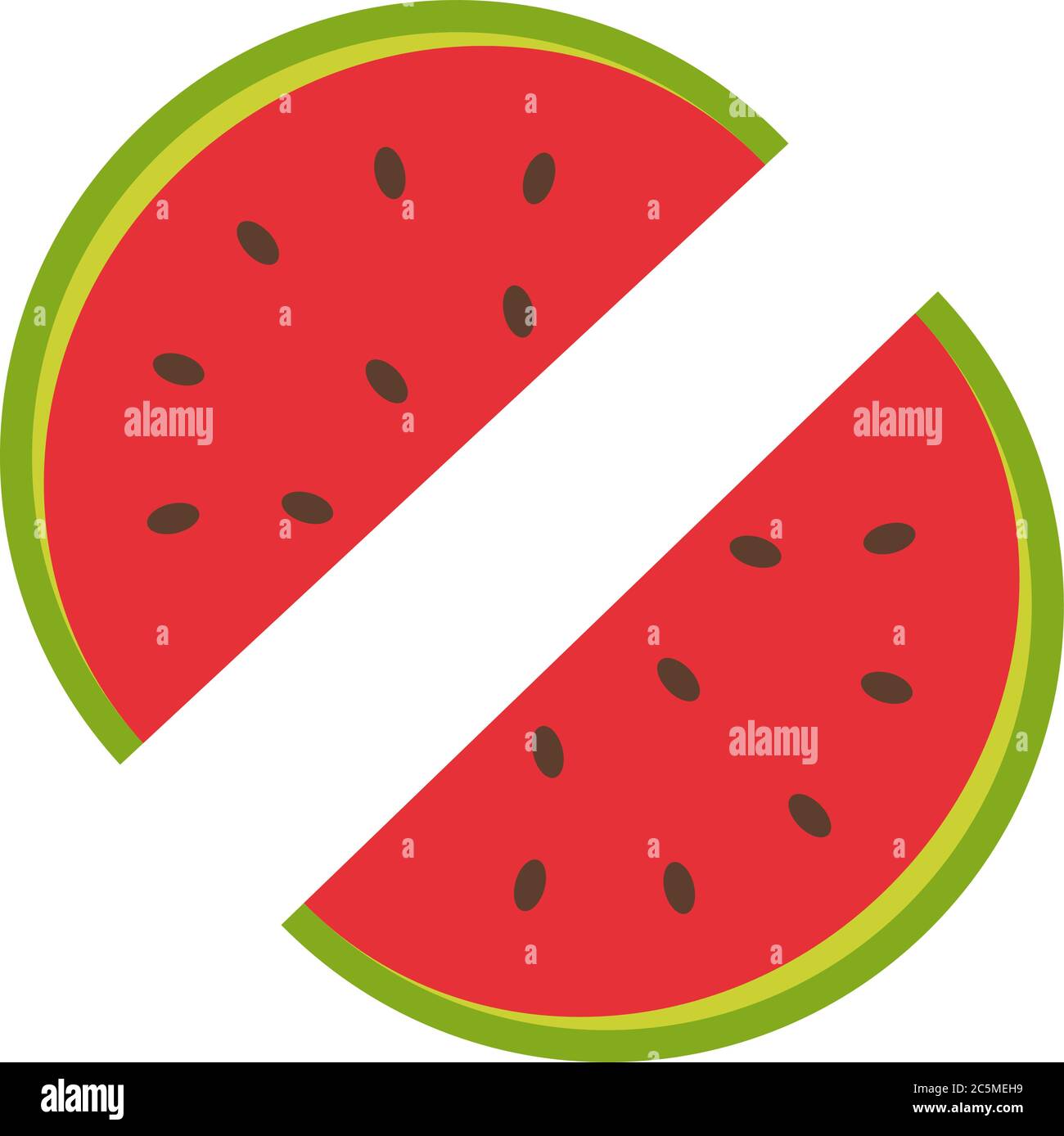 Vector slice watermelon. Vector illustration. Flat design for business ...
