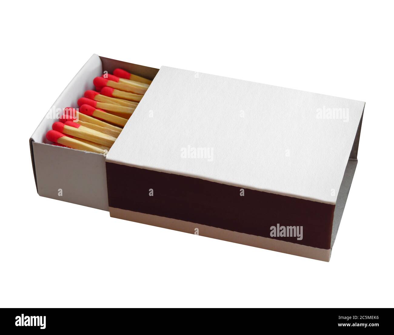 Matchbox with red matches isolated on white. Clipping Path included ...