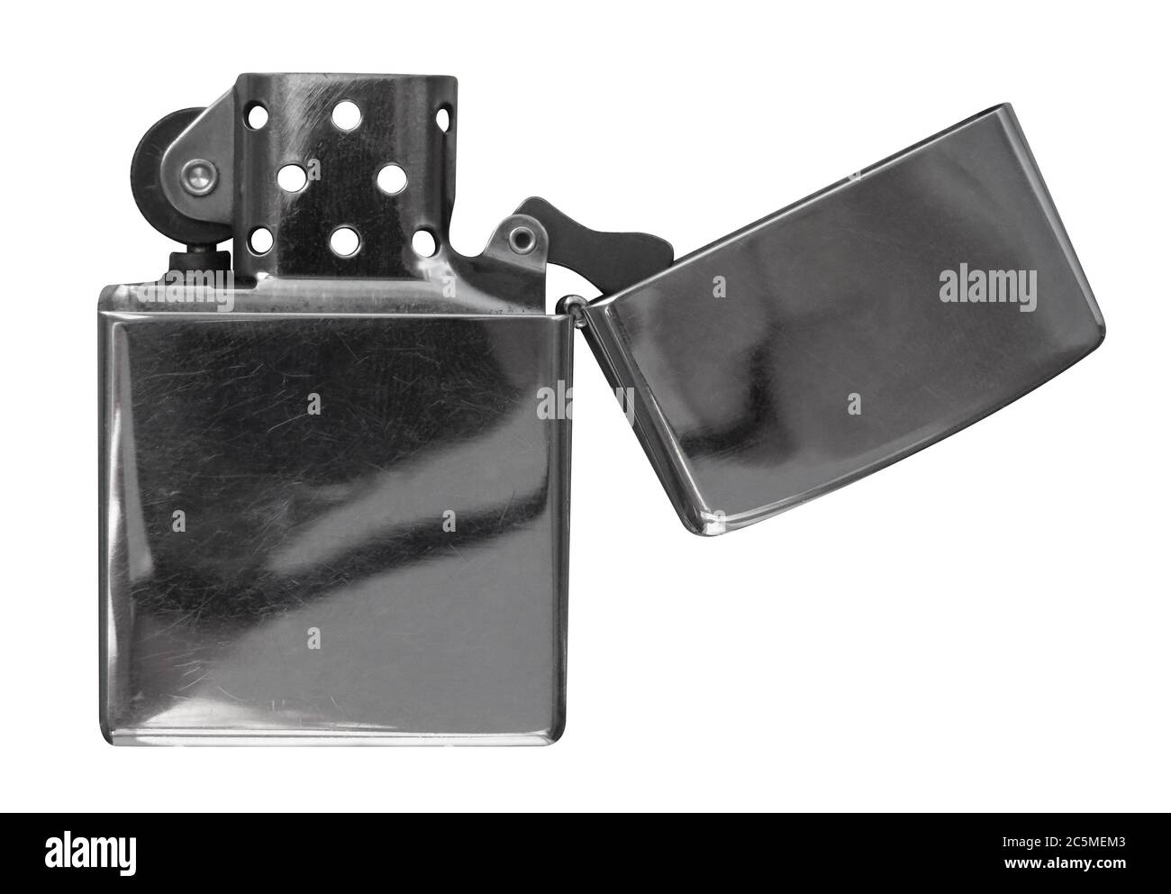 Metal lighter isolated on a white background with clipping path Stock ...